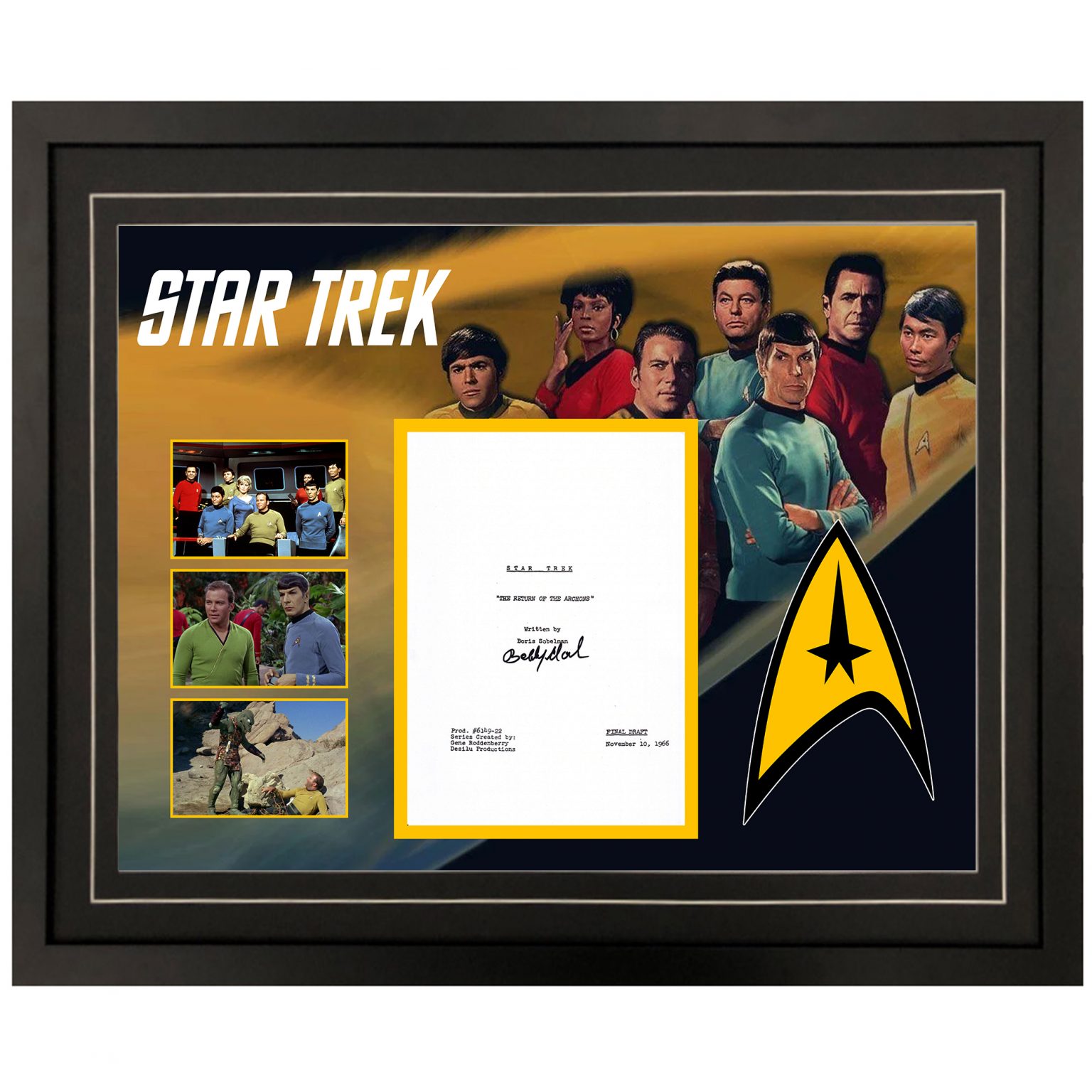 Bobby Clark - Signed & Framed "Star Trek" Movie Script Cover ...