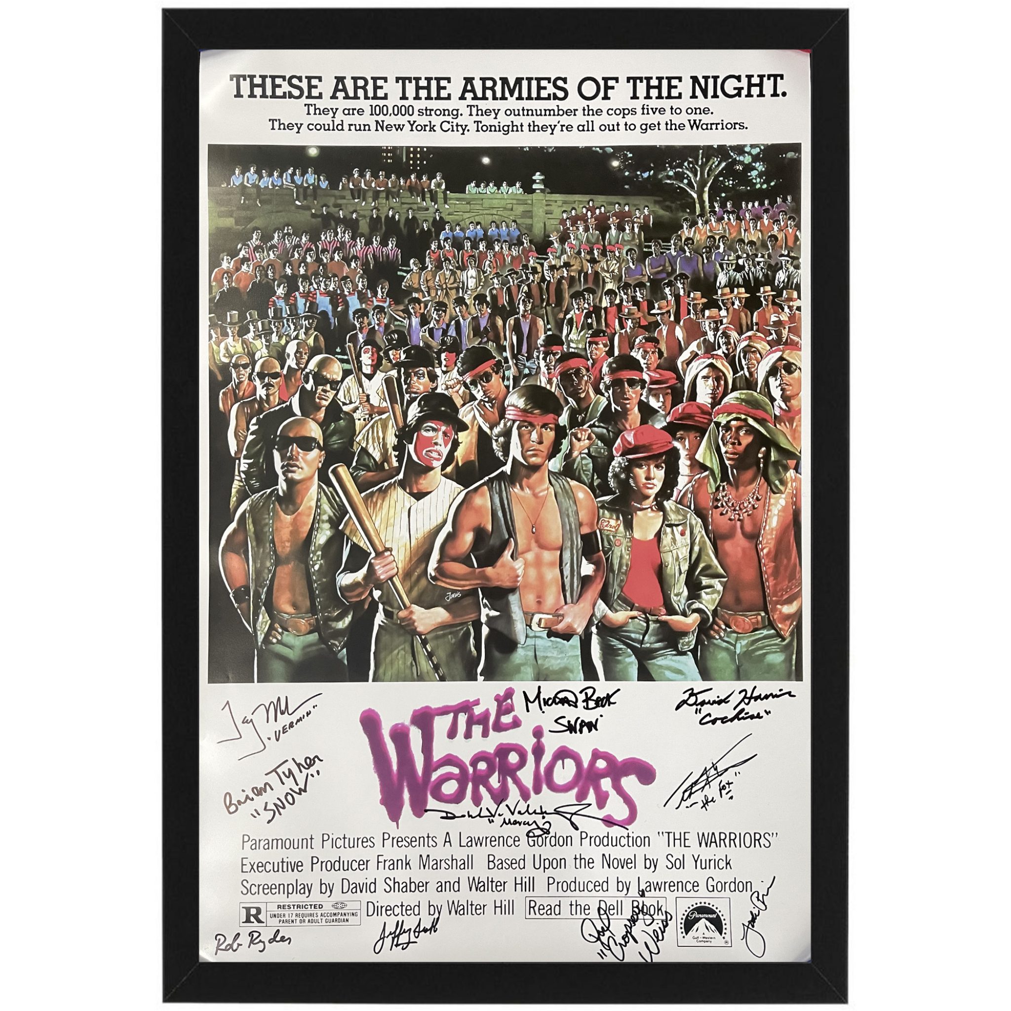 The Warriors (1979) - Cast Signed Framed Movie Poster | Taylormade ...
