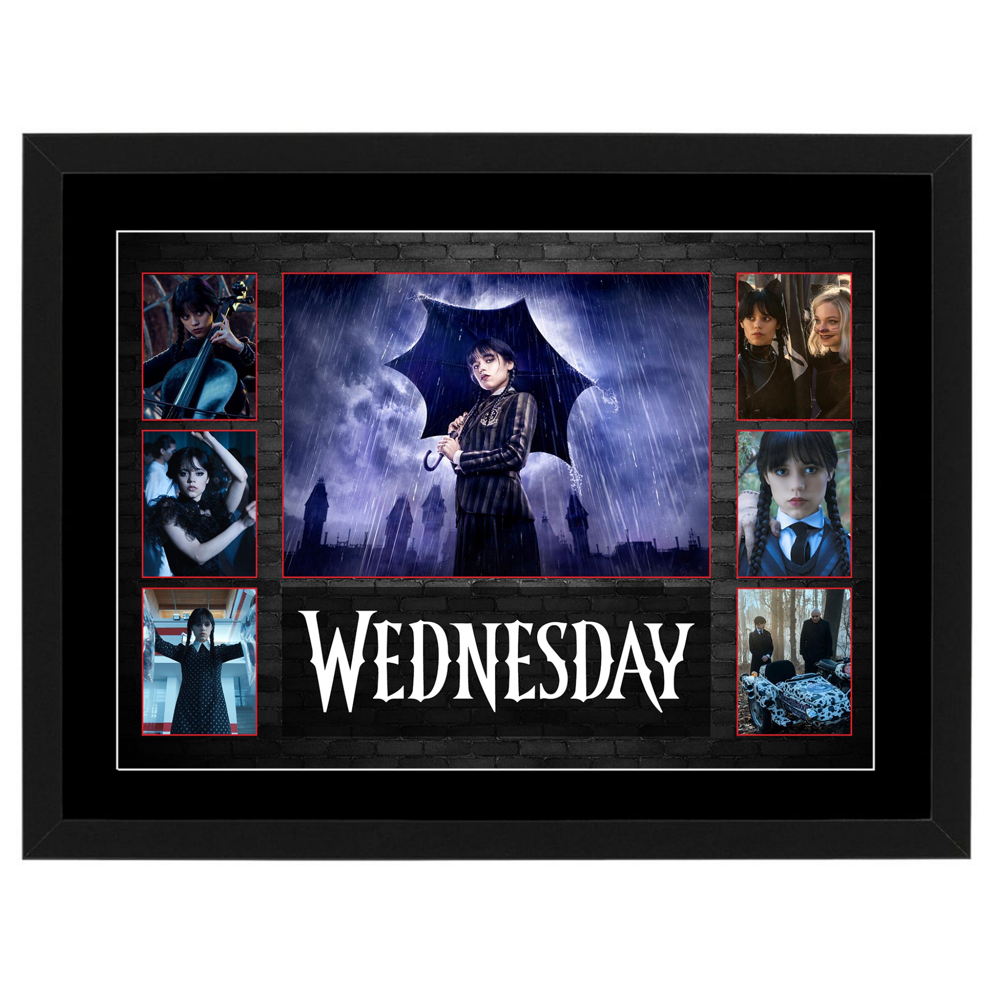 Movie/TV - Wednesday Addams Jenna Ortega Framed Pre Print Collage ...