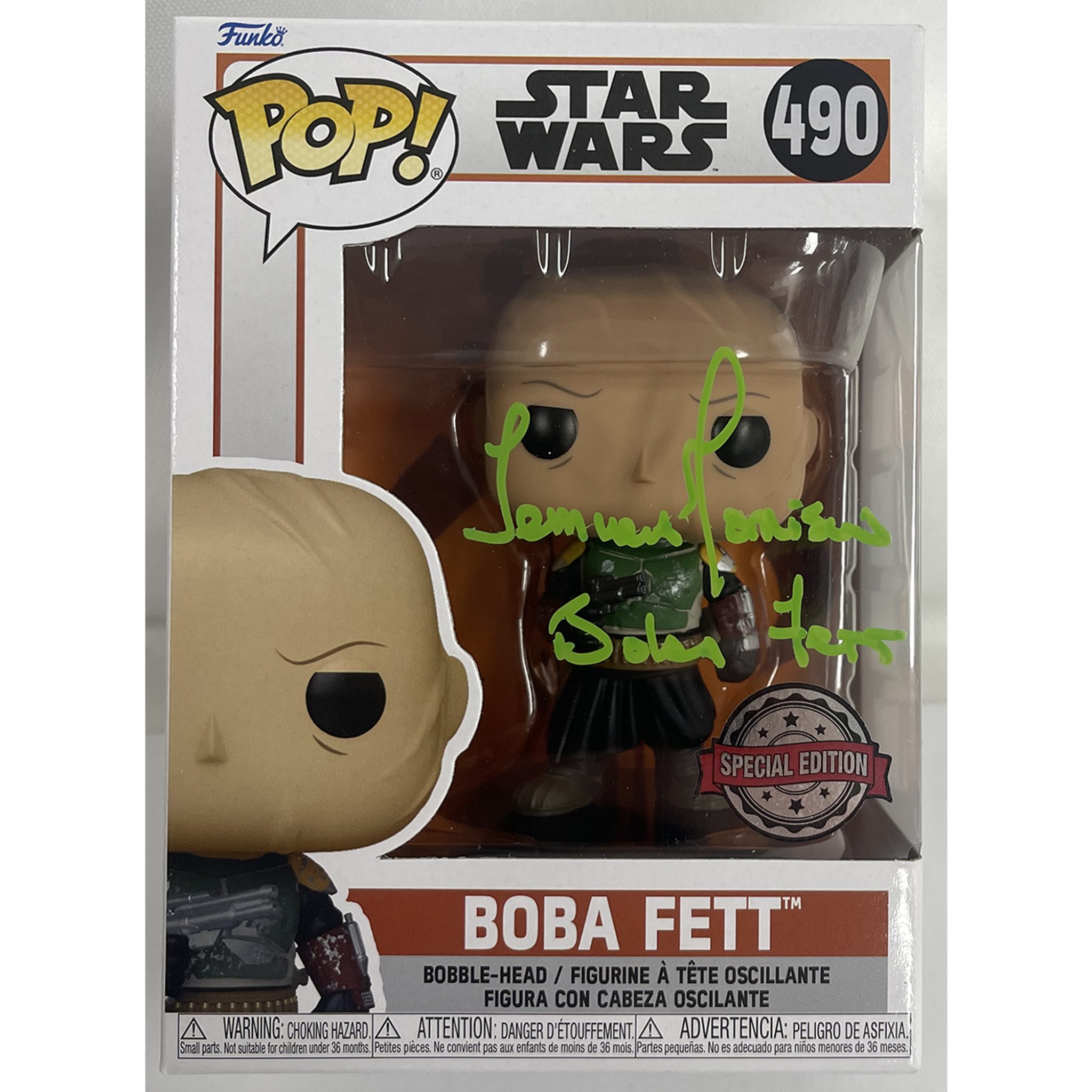 Temuera Morrison - "Star Wars" Boba Fett #490 Autographed Funko Pop ...