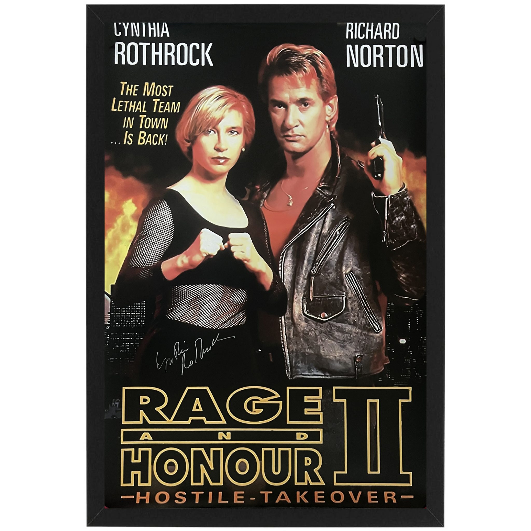 Cynthia Rothrock - "Rage and Honor II (1993)" Signed & Framed Movie ...
