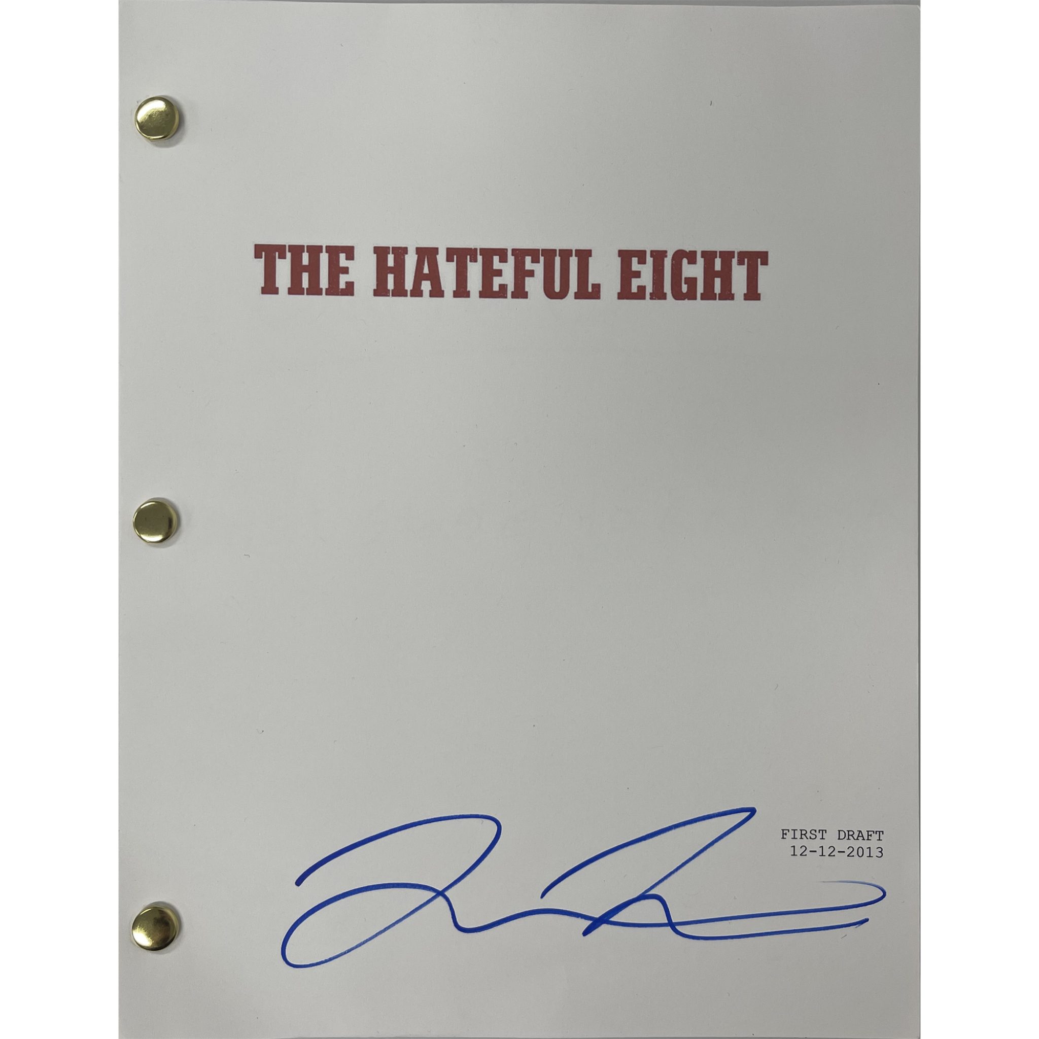 Quentin Tarantino - Signed & Framed "The Hateful Eight" Movie Script ...
