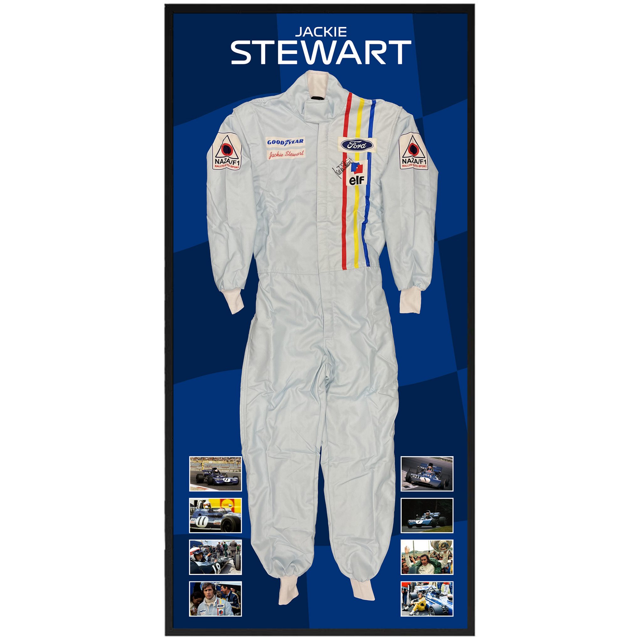 JACKIE STEWART F1 Signed & Framed Full Size Formula One Race Suit ...