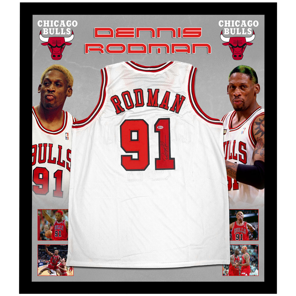 Basketball - Dennis Rodman Chicago Bulls Framed Large Photo Collage ...