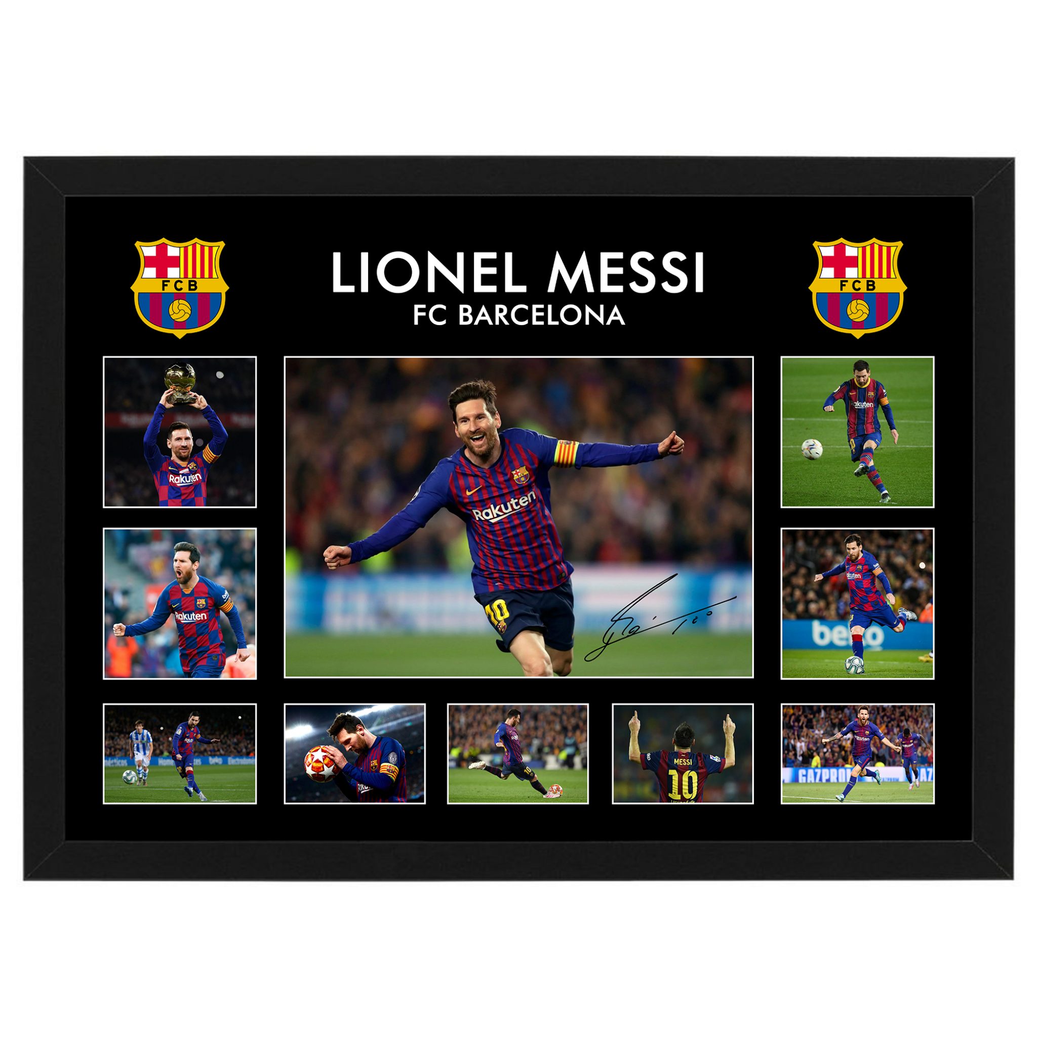 Soccer - Lionel Messi FC Barcelona Framed Large Photo Collage ...