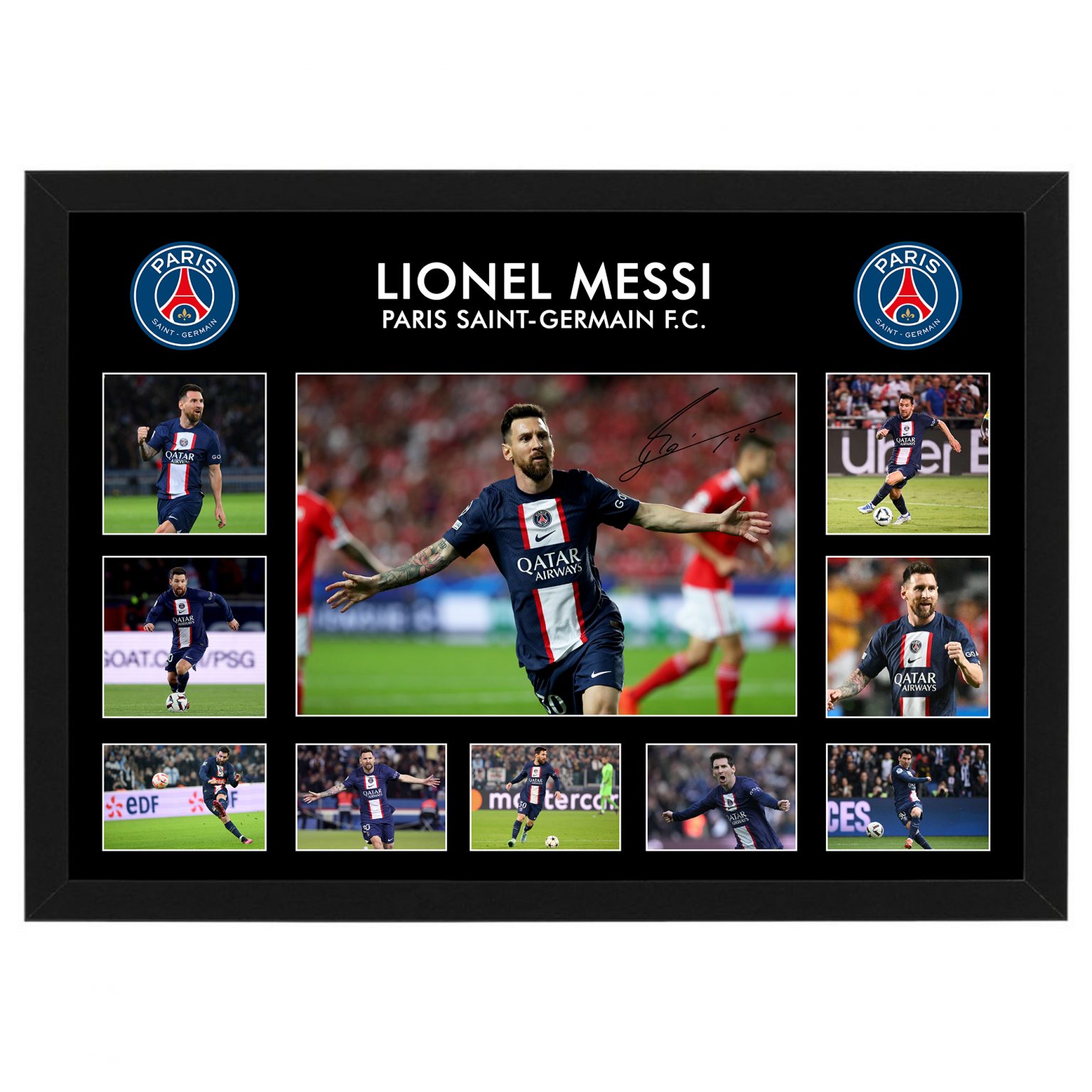Soccer - Lionel Messi Paris Saint-Germain 2022 Framed Large Photo ...