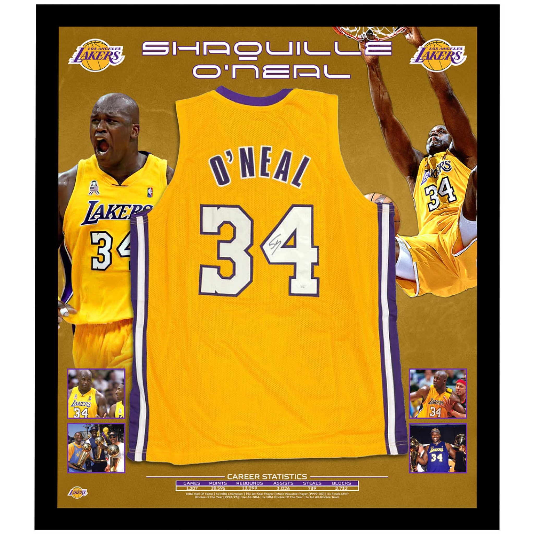 Basketball - Shaquille O'Neal Signed & Framed Lakers Jersey (JSA COA ...