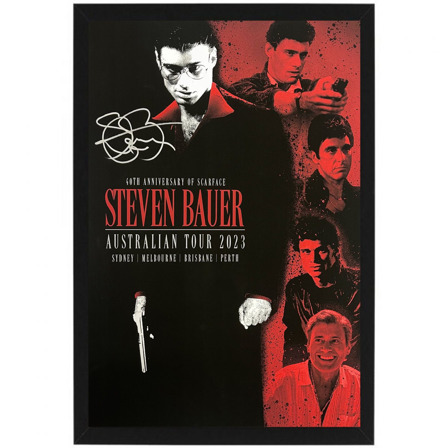 Steven Bauer - "Scarface" Signed & Framed Canvas Tour Poster ...