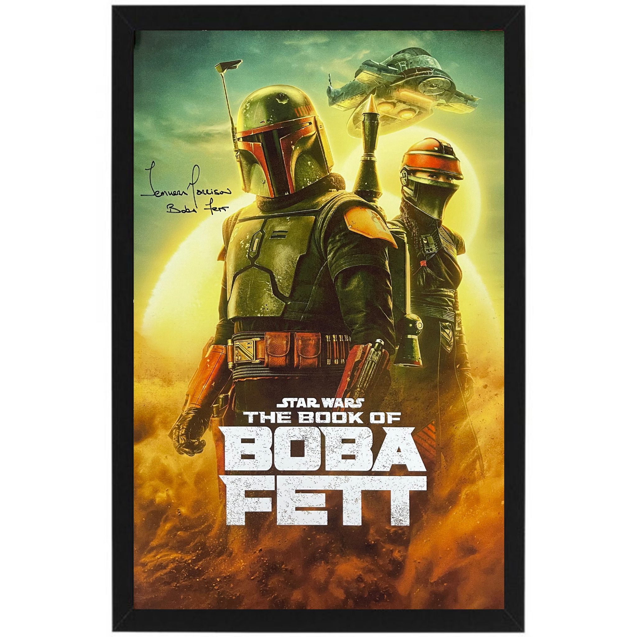 Temuera Morrison - "The Book Of Boba Fett" Signed & Framed Canvas ...