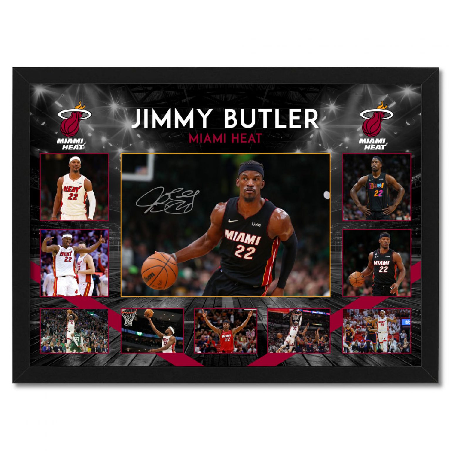 Basketball - JIMMY BUTLER Miami Heat Framed Large Photo Collage ...