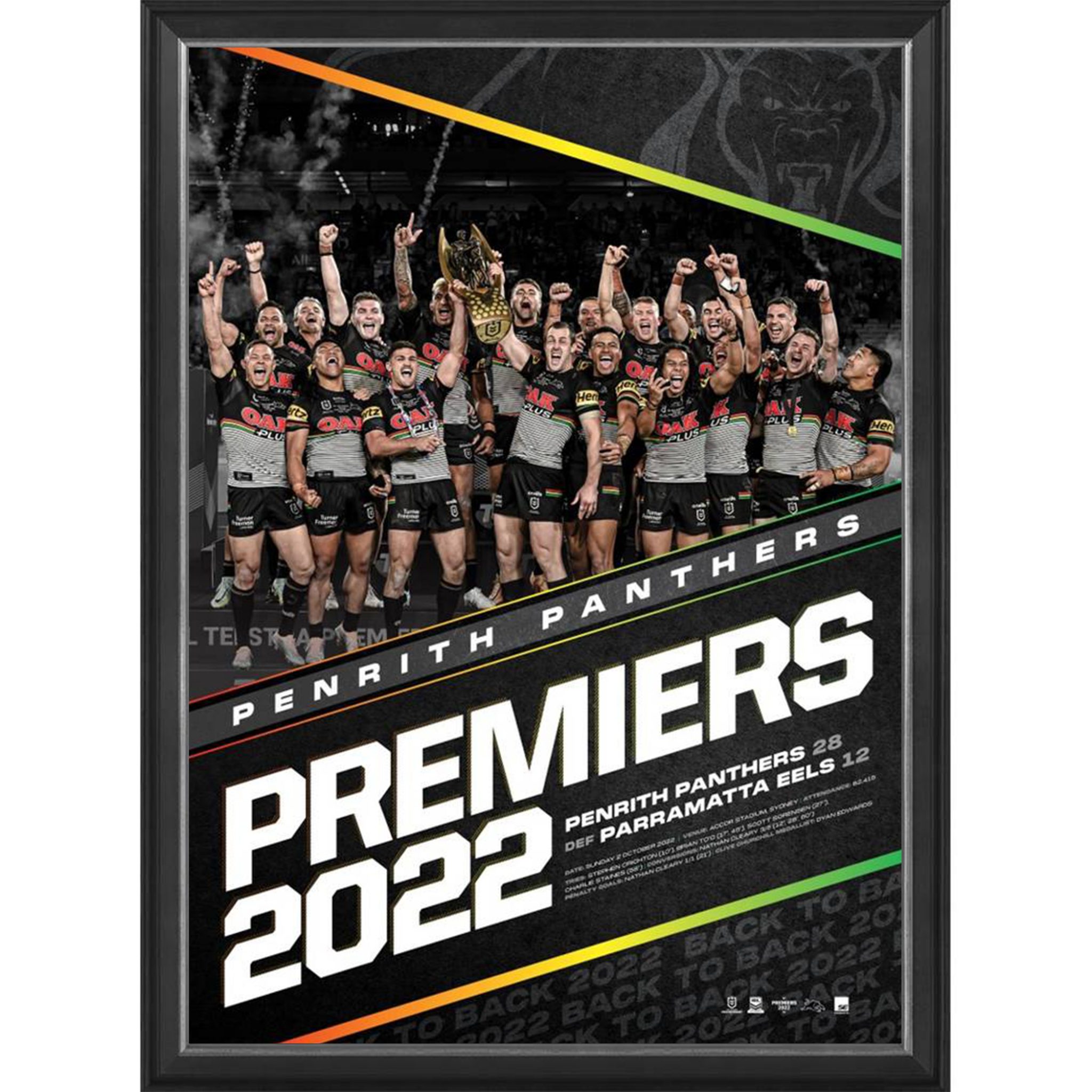 Penrith Panthers - 2022 Premiers Framed Sportsprint | Taylormade ...