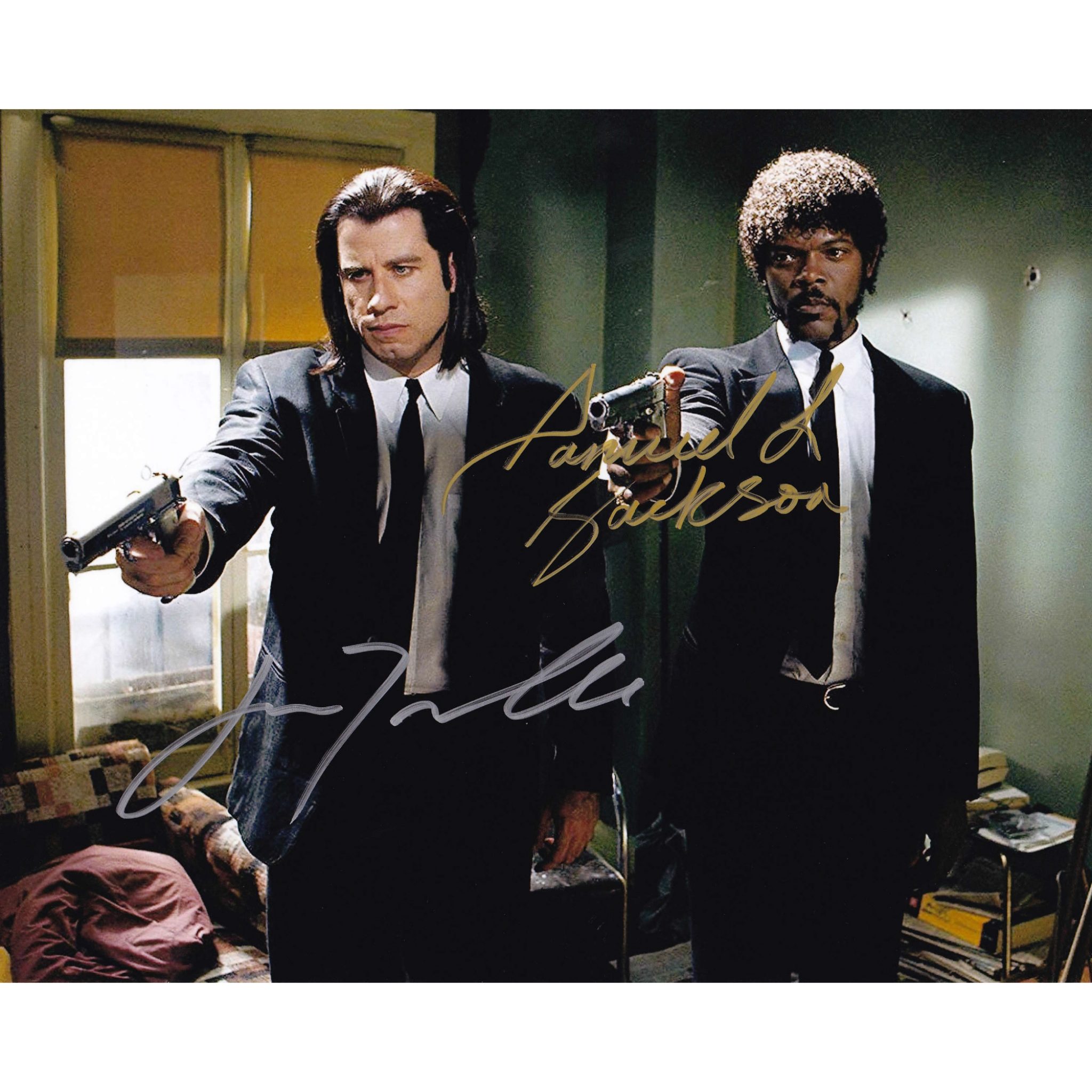 Pulp Fiction - Cast Signed Movie Display John Travolta, Samuel L ...