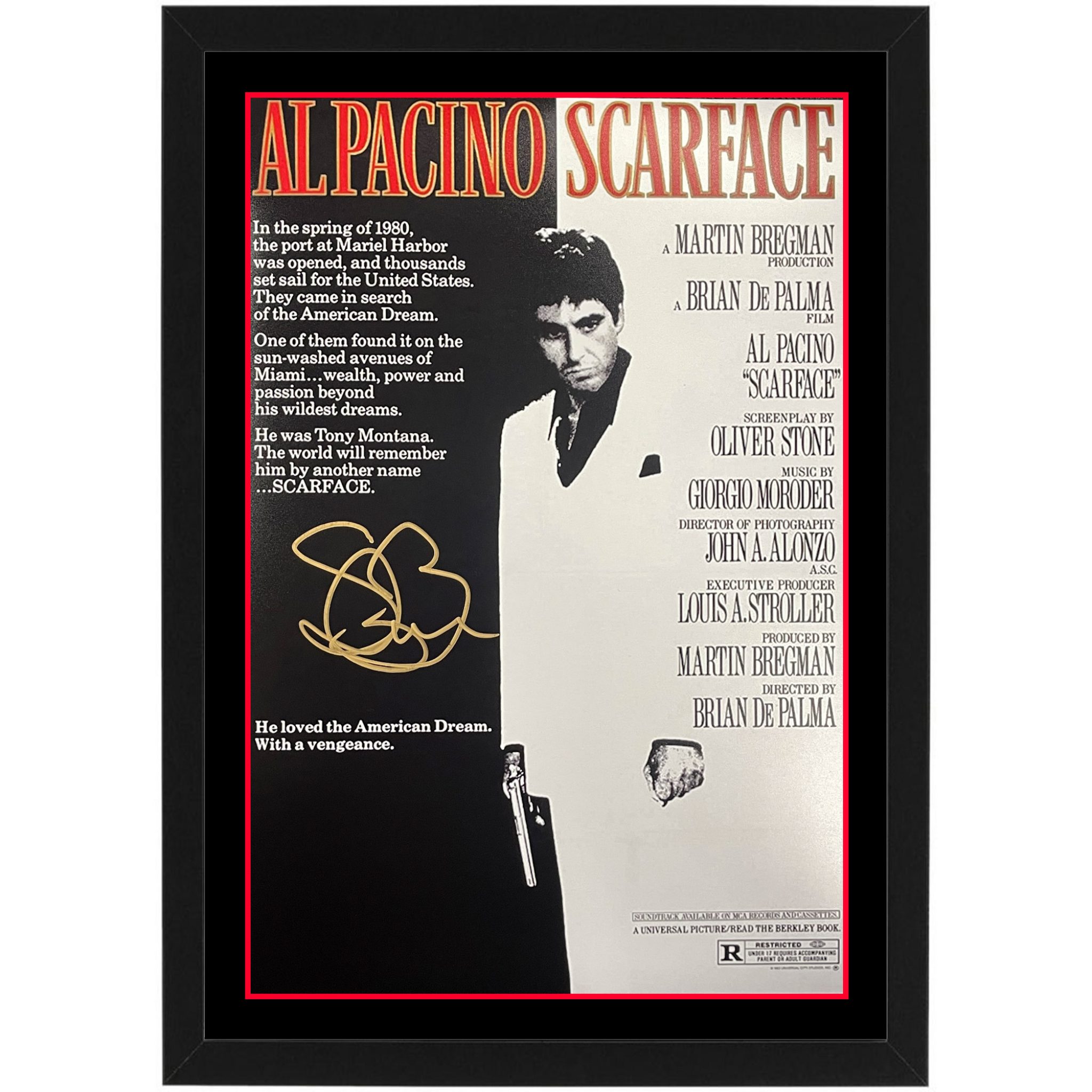 Scarface - Cast Signed & Framed 11x17 Photograph (Beckett LOA ...