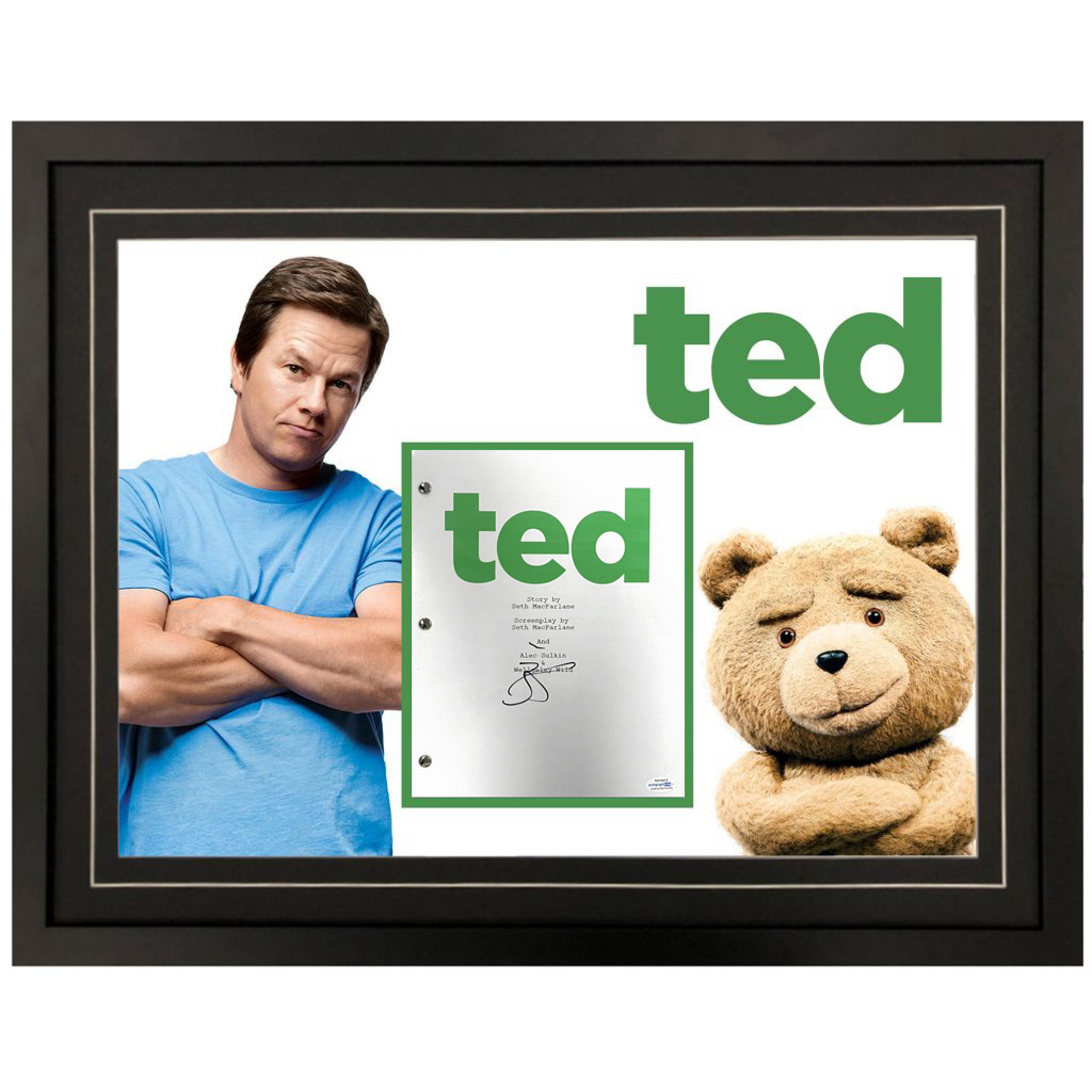 Mark Wahlberg - "Ted" Signed & Framed Movie Script (ACOA Hologram ...