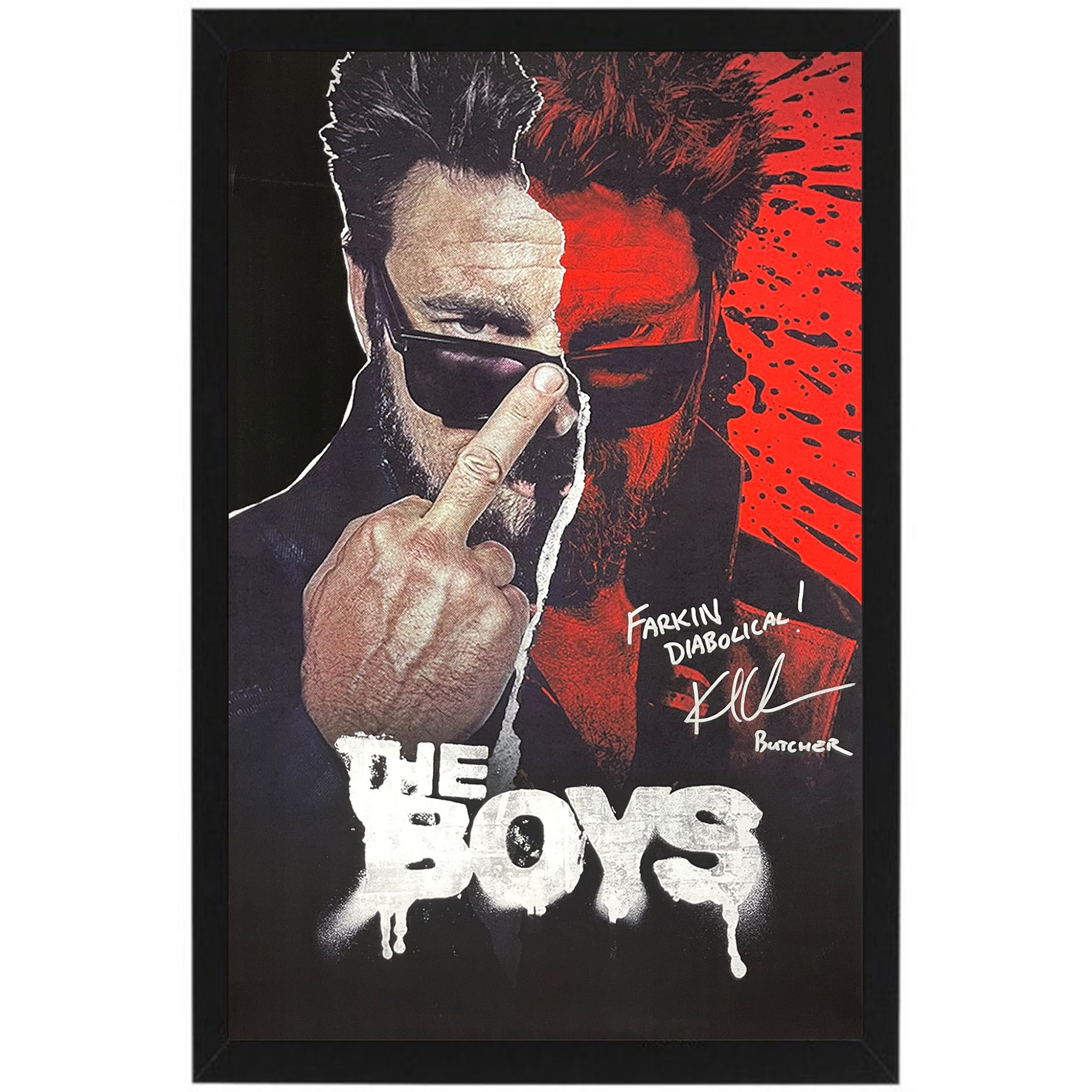 Karl Urban - "The Boys" Signed & Framed Canvas Poster F | Taylormade ...