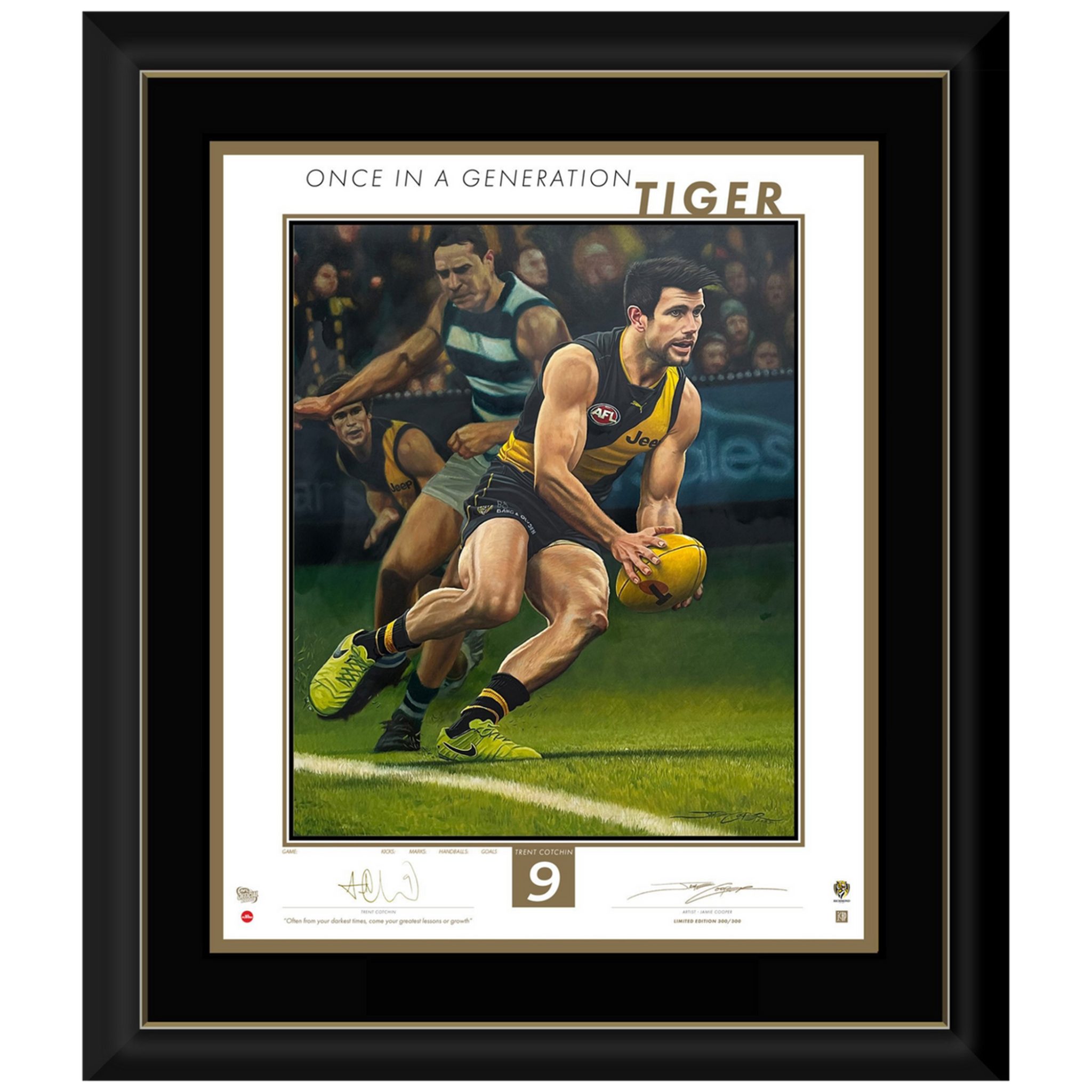 Richmond Tigers - Trent Cotchin Tribute Jamie Cooper Framed Lithograph ...