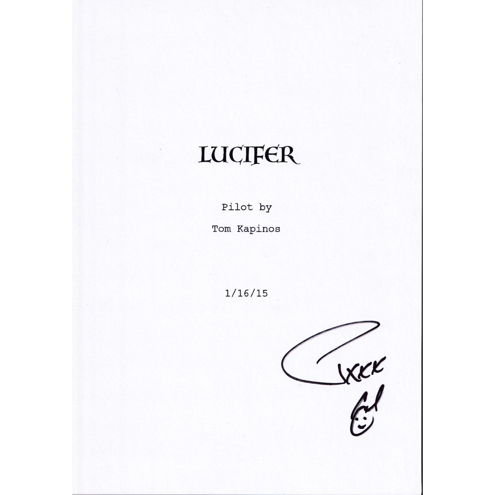 TOM ELLIS Signed & Framed Lucifer TV Script Cover | Taylormade ...