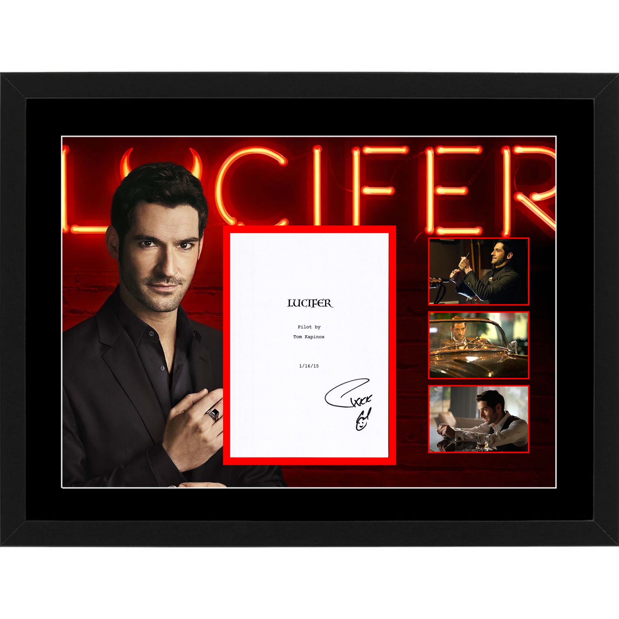 TOM ELLIS Signed & Framed Lucifer TV Script Cover | Taylormade ...