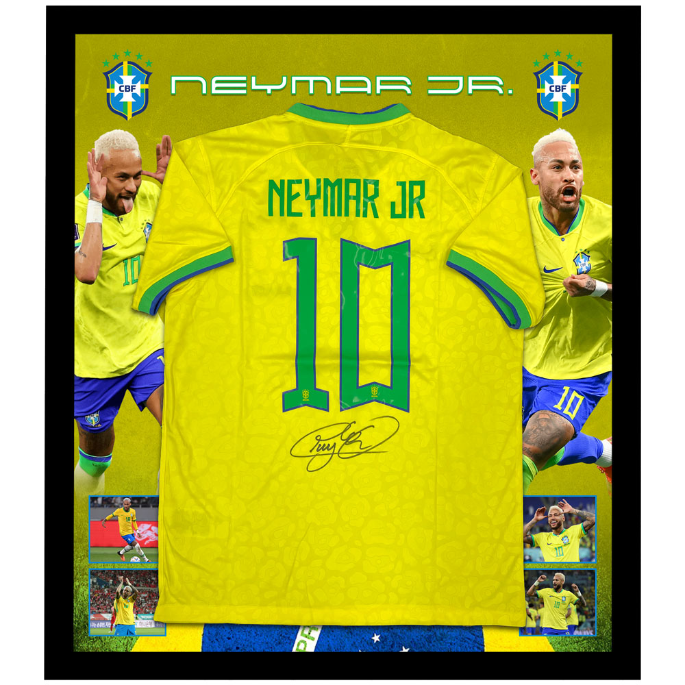 Soccer – Neymar Jr. Signed & Framed PSG Jersey | Taylormade Memorabilia ...