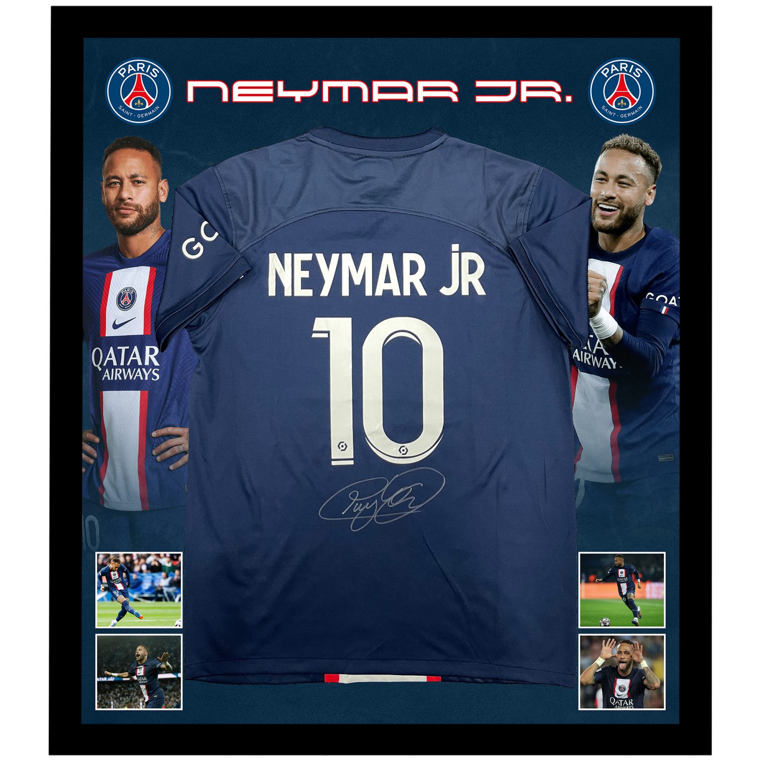Soccer – Neymar Jr. Signed & Framed PSG Jersey | Taylormade Memorabilia ...