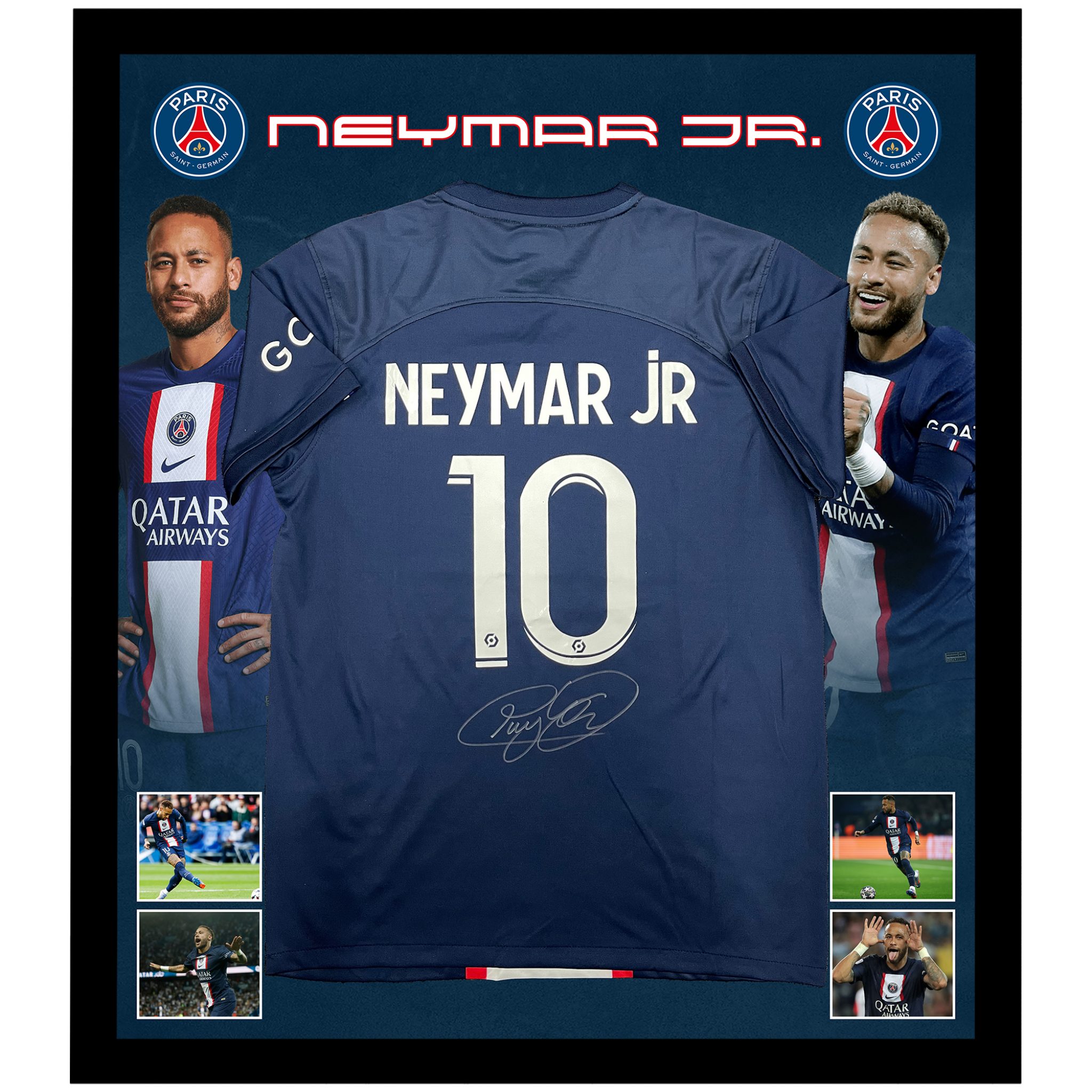 Soccer – Neymar Jr. Signed & Framed PSG Jersey | Taylormade Memorabilia ...