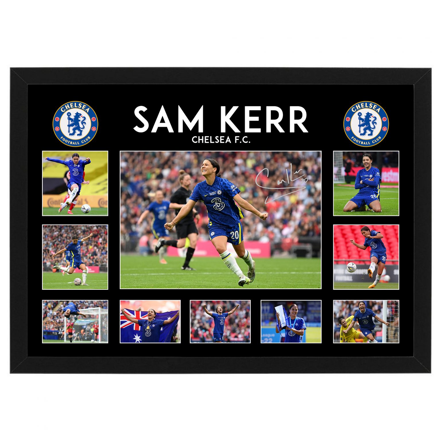 Soccer - Sam Kerr Chelsea Framed Large Photo Collage | Taylormade ...