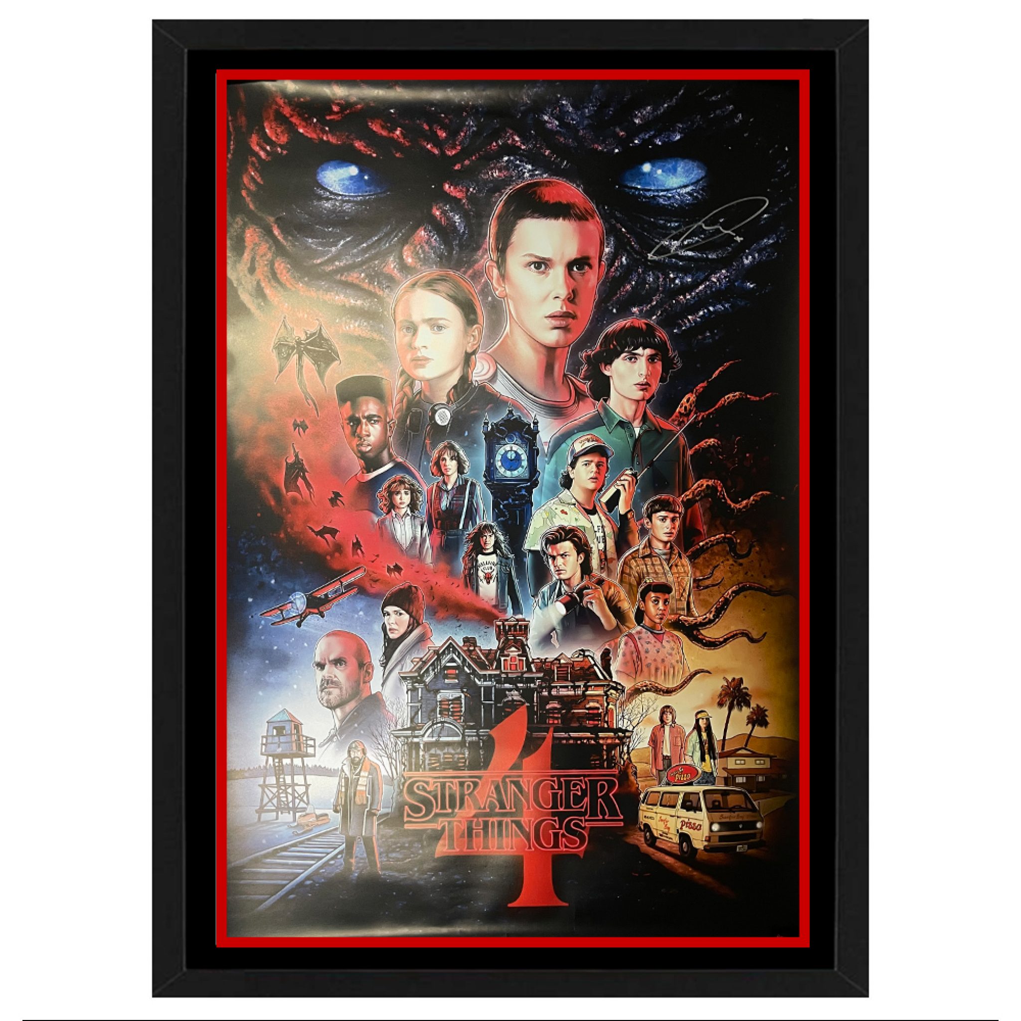 Jamie Campbell Bower - "Stranger Things" Signed & Framed Movie Poster ...