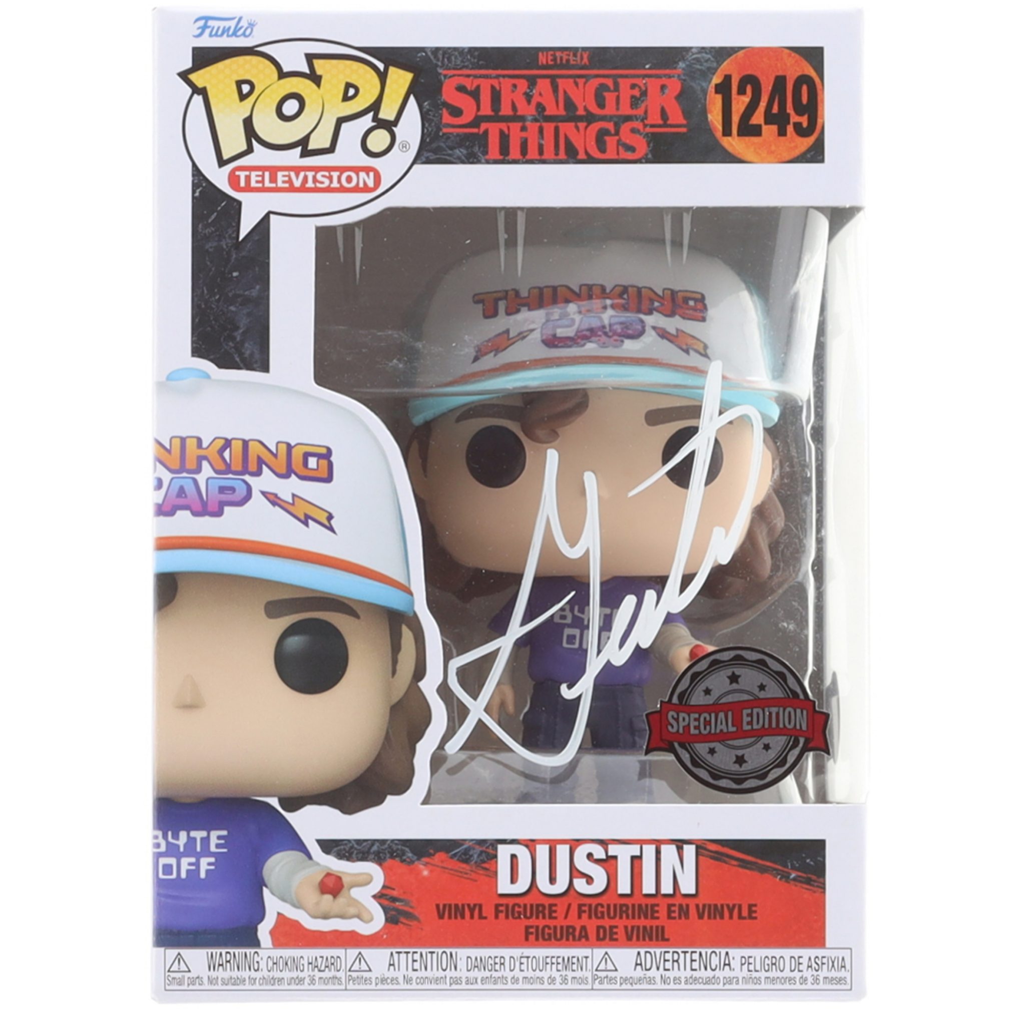Gaten Matarazzo Signed "Stranger Things" Dustin #1249 Funko Pop! Vinyl ...