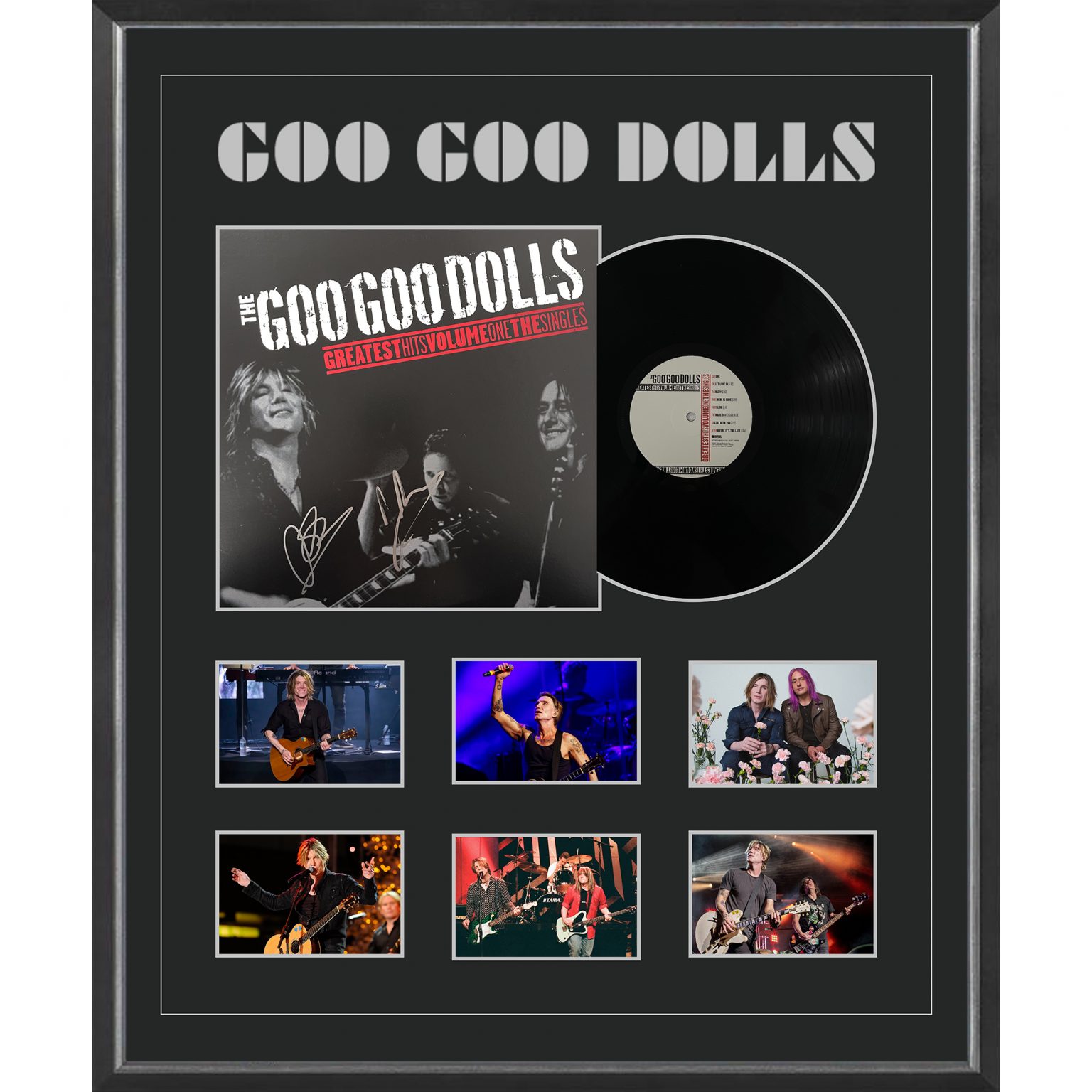 Music - GOO GOO DOLLS Signed & Framed Greatest Hits Vinyl Album Cover ...
