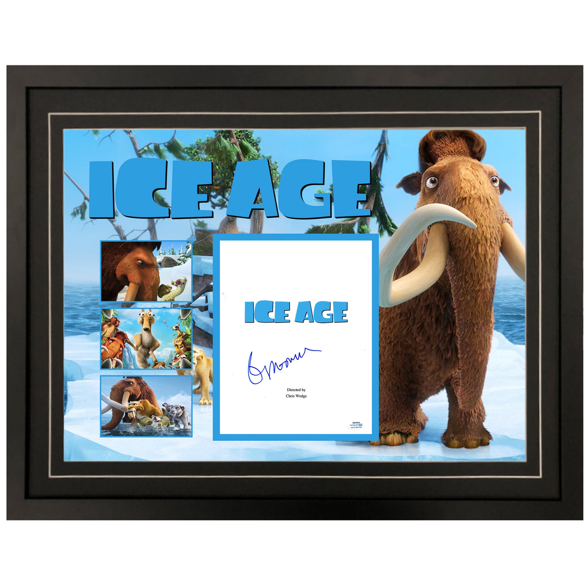 RAY ROMANO Signed & Framed "Ice Age" Movie Script Cover (ACOA Hologram ...