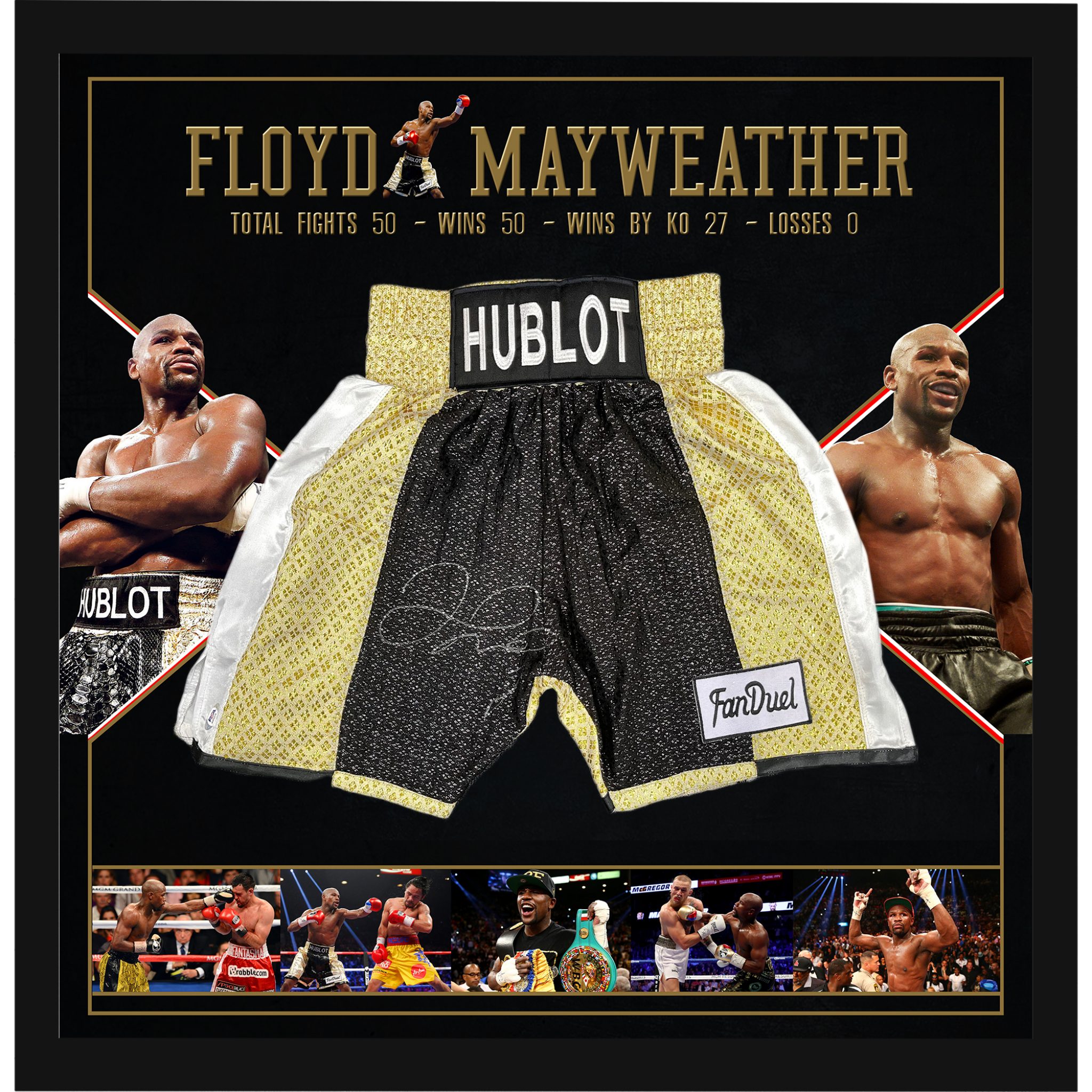 Floyd Mayweather JR Signed and Framed Boxing Trunks (PSA COA ...