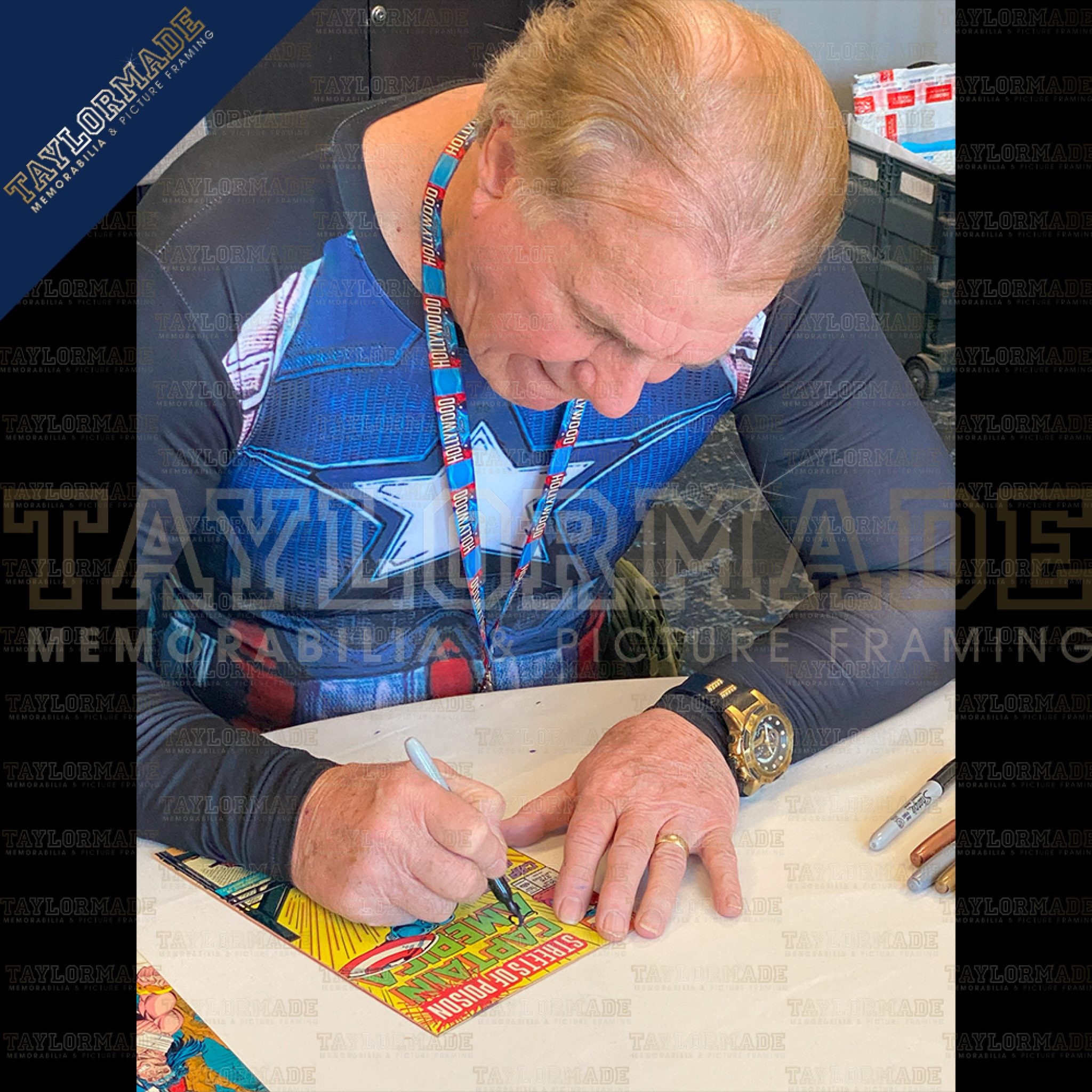 Reb Brown "Captain America" Signed & Framed Comic Book Display A ...