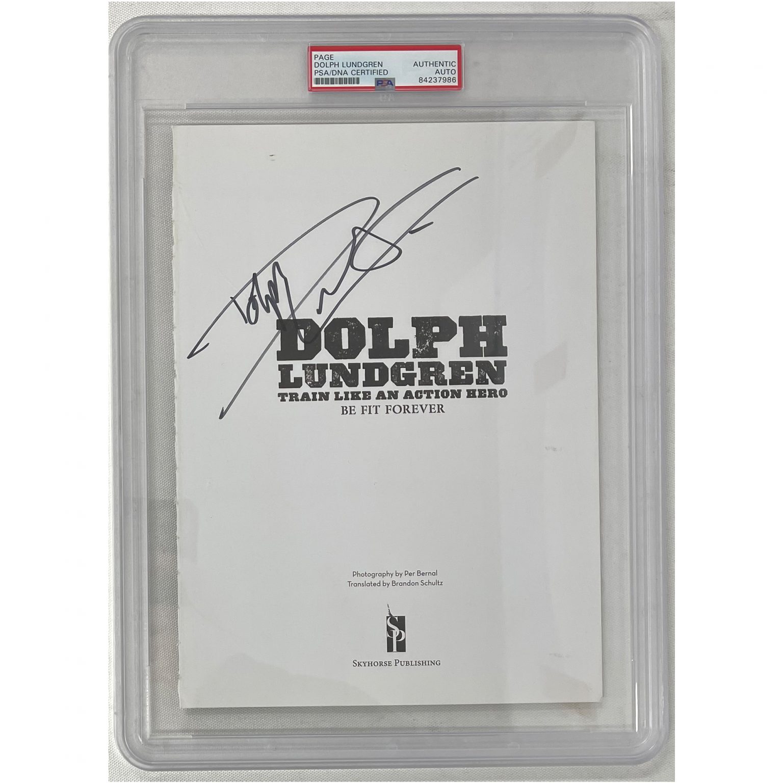 DOLPH LUNGREN Signed 8x10 Book Page PSA Encapsulated | Taylormade ...