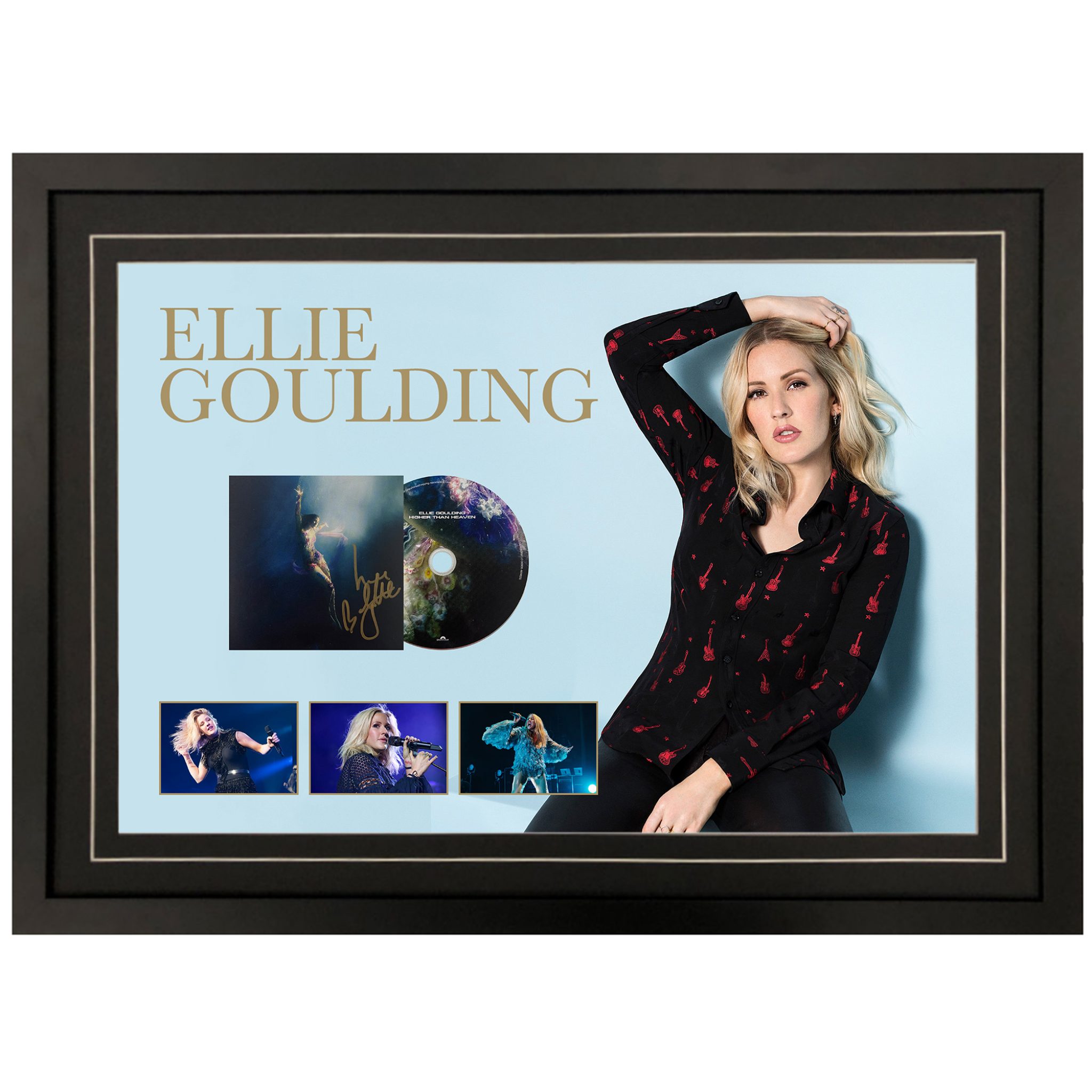 Ellie Goulding - Signed & Framed Higher Than Heaven CD Cover Deluxe ...