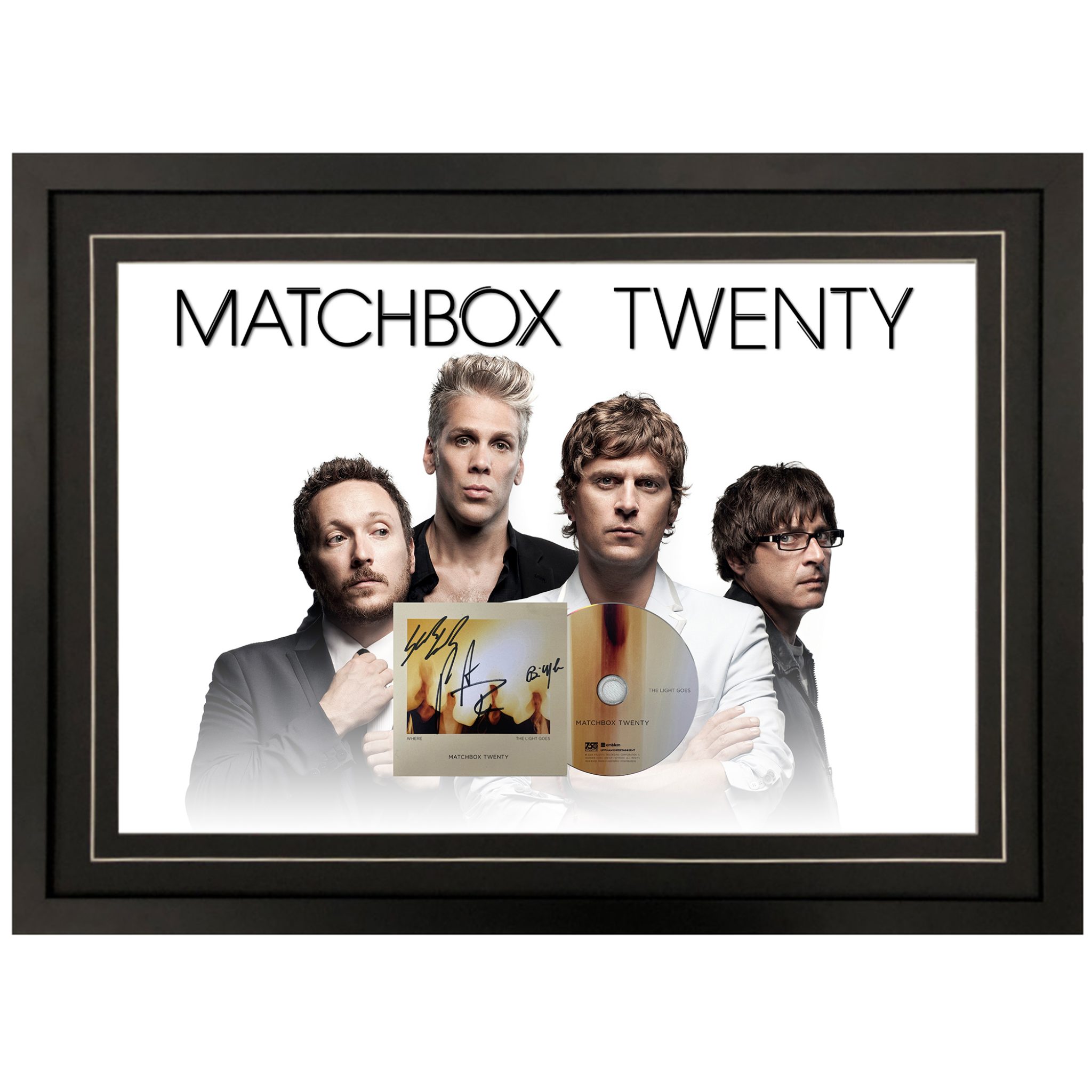 Matchbox 20 - Signed & Framed Where The Light Goes CD Cover Deluxe ...