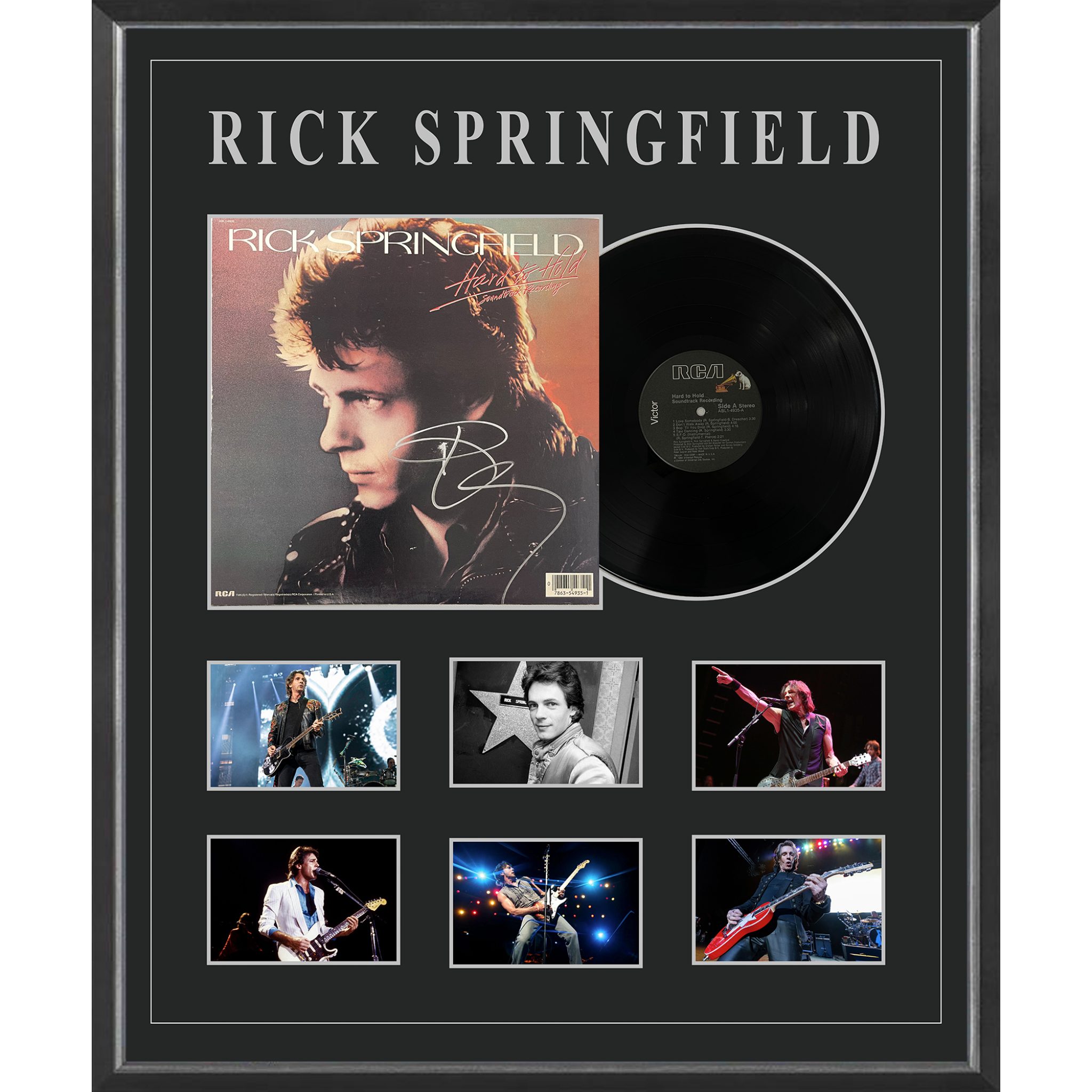 Music - RICK SPRINGFIELD - Hard to Hold Signed & Framed Album Cover ...