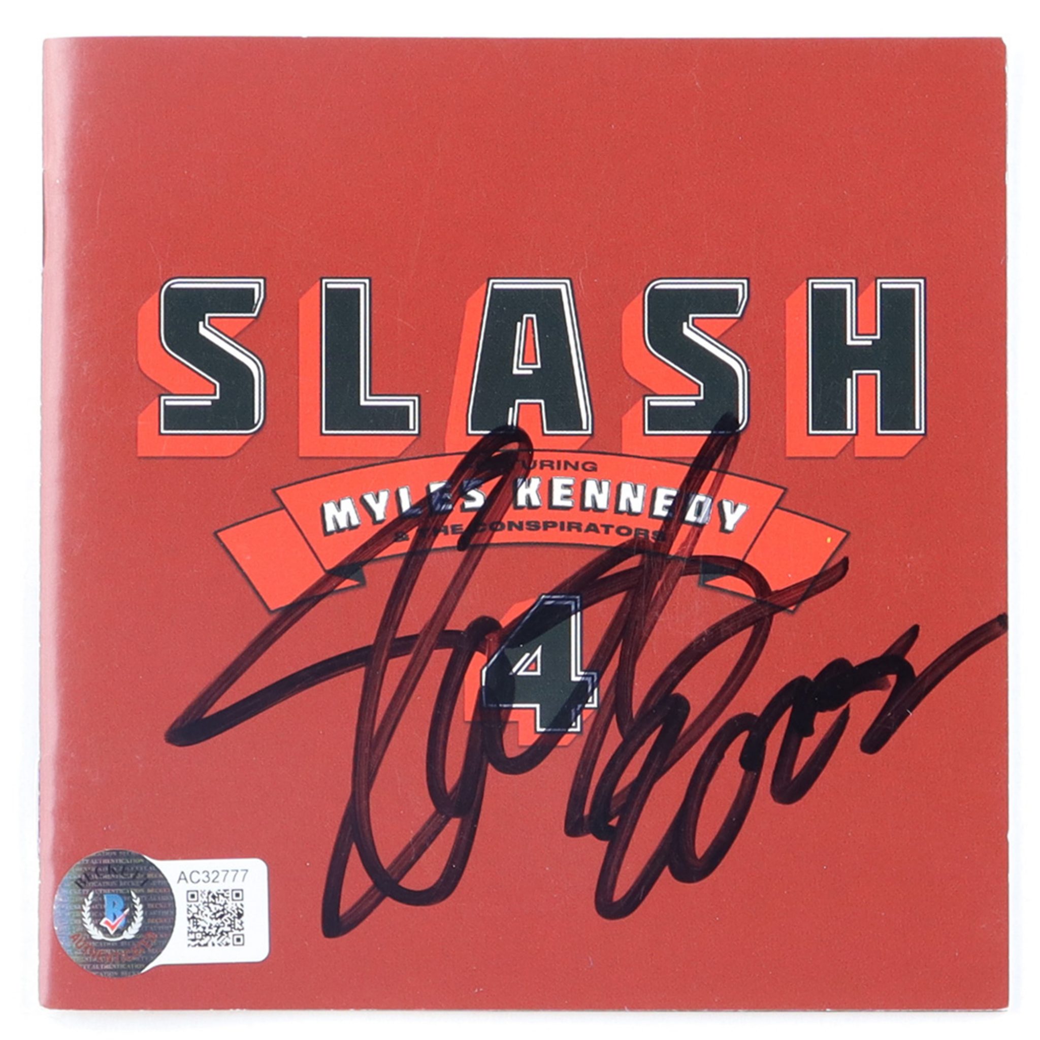 Music - SLASH Signed & Framed Slash 4 CD Booklet (Beckett LOA ...
