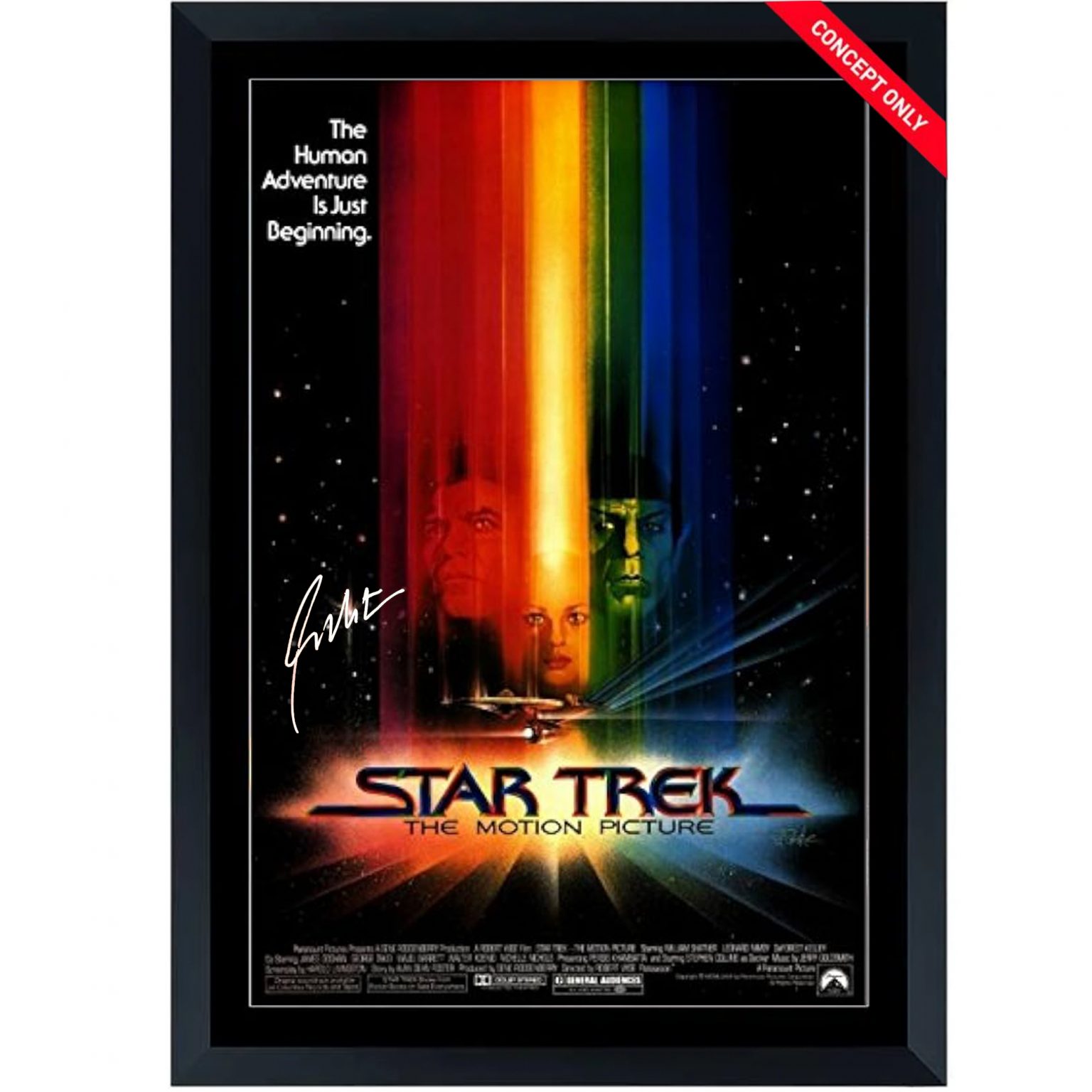 WILLIAM SHATNER Signed Star Trek: The Motion Picture Full Size Framed ...