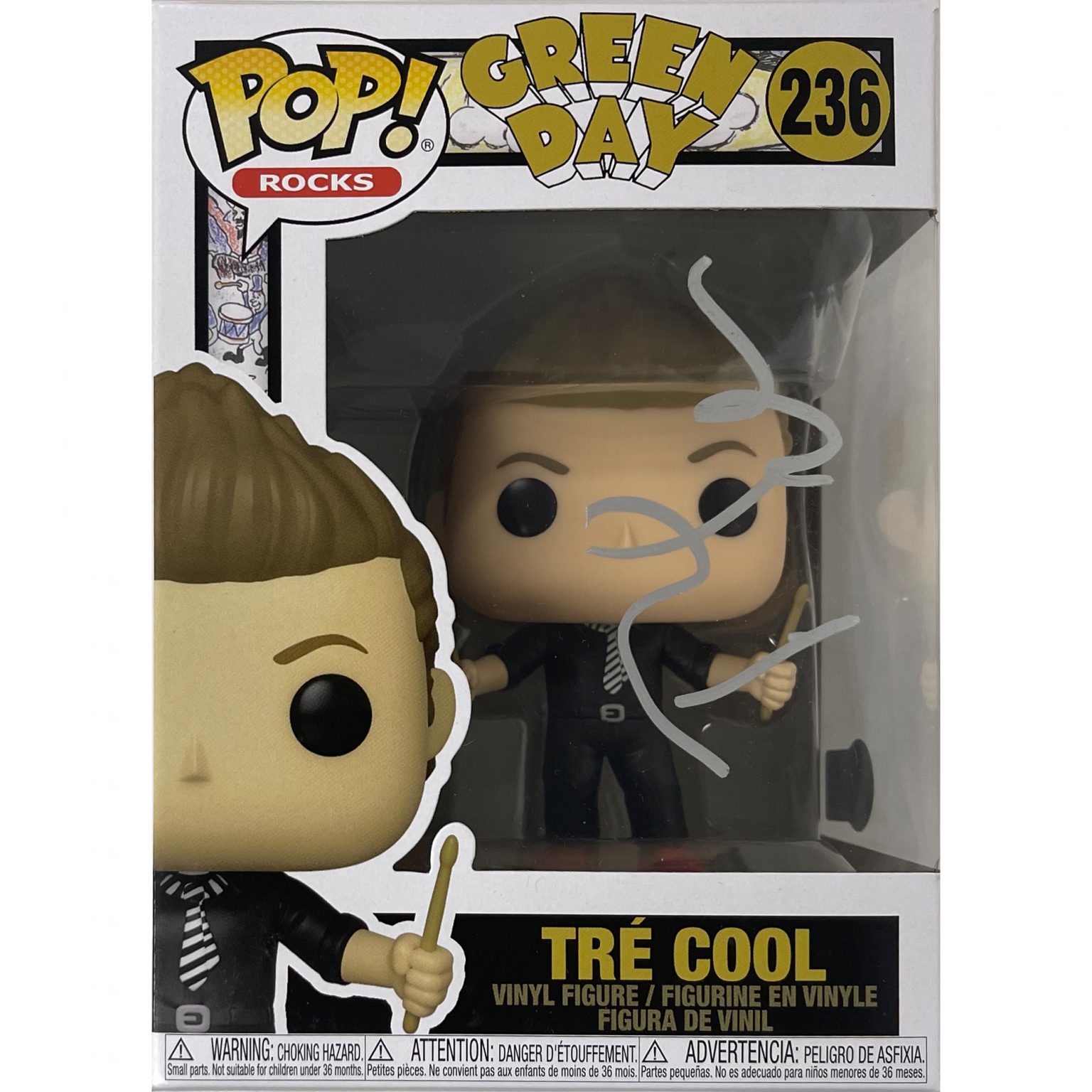 TRE COOL Signed "Green Day" #236 Funko Pop! Vinyl (Beckett Hologram ...