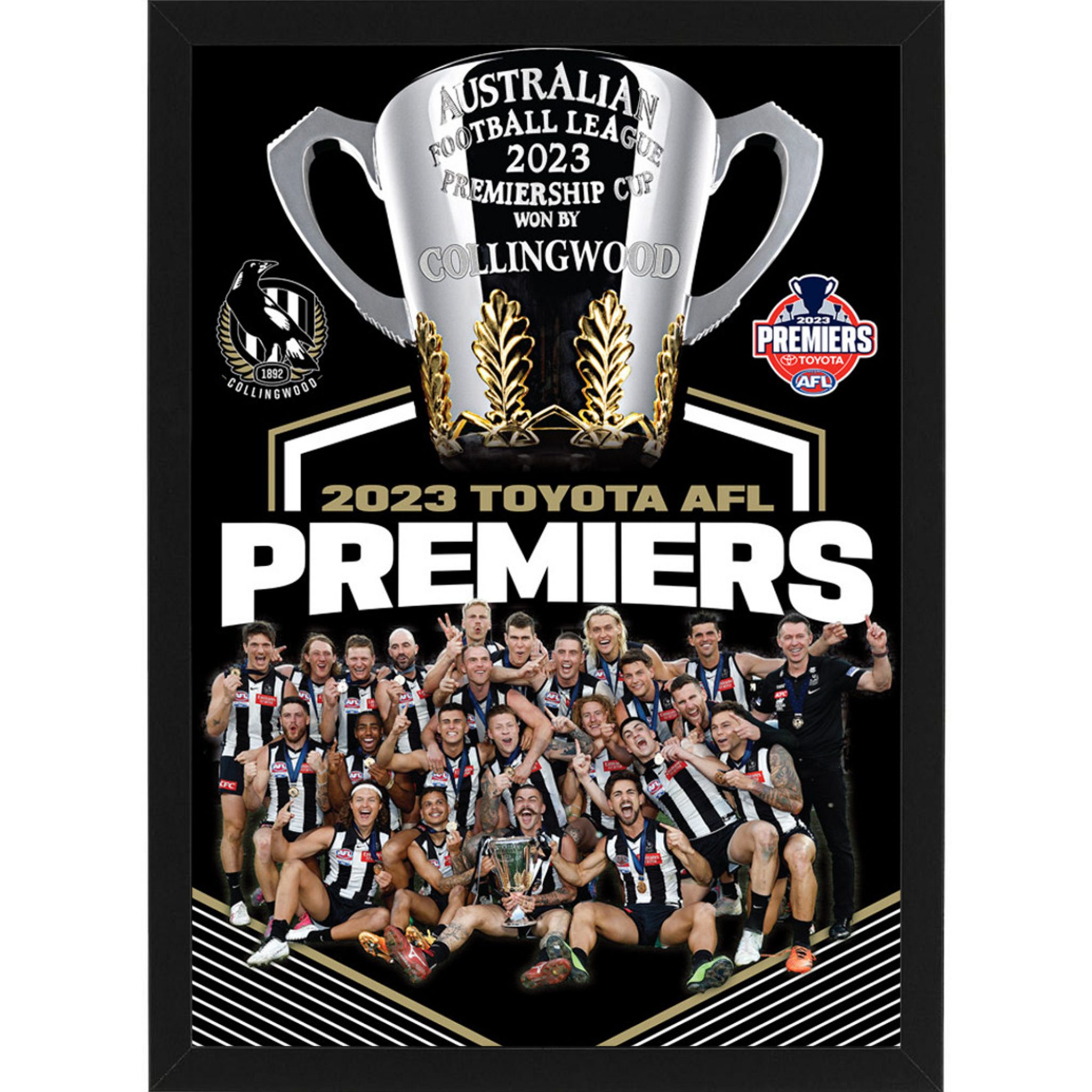 Collingwood Magpies - 2023 Premiers Team Poster Framed | Taylormade ...