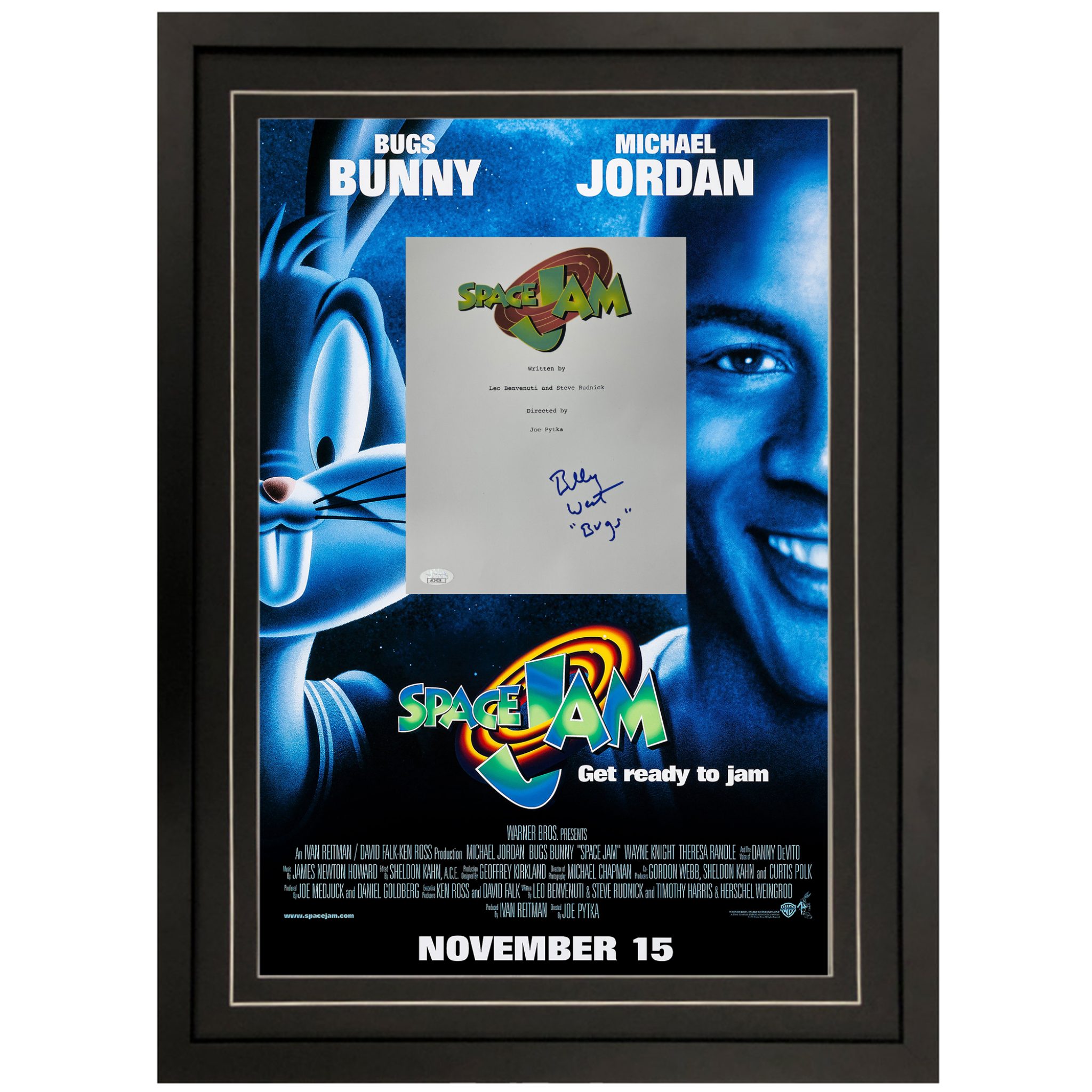 BILLY WEST - Signed & Framed "Space Jam" Movie Script Cover (JSA COA ...