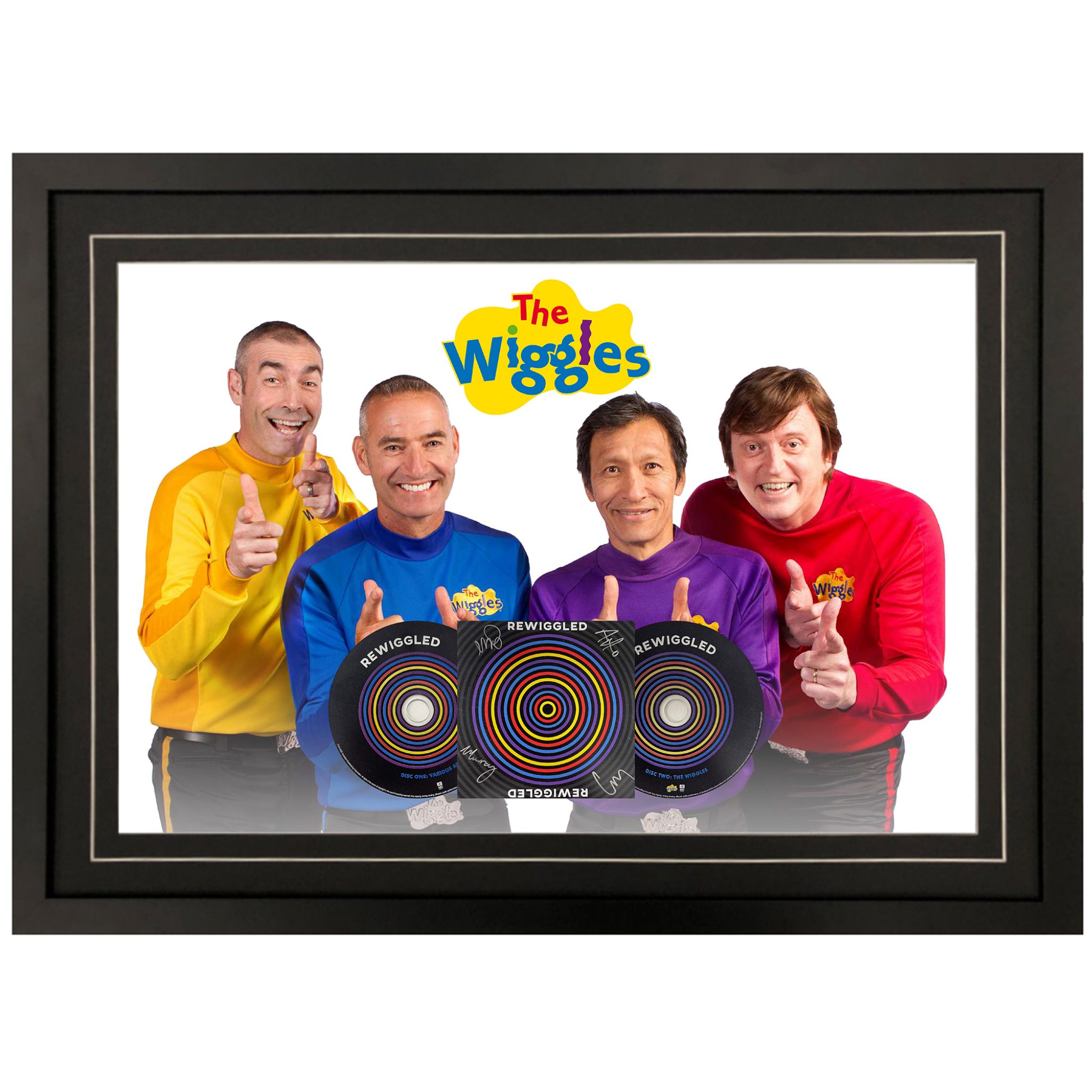THE WIGGLES - Signed & Framed REWIGGLED CD Cover Deluxe Display ...