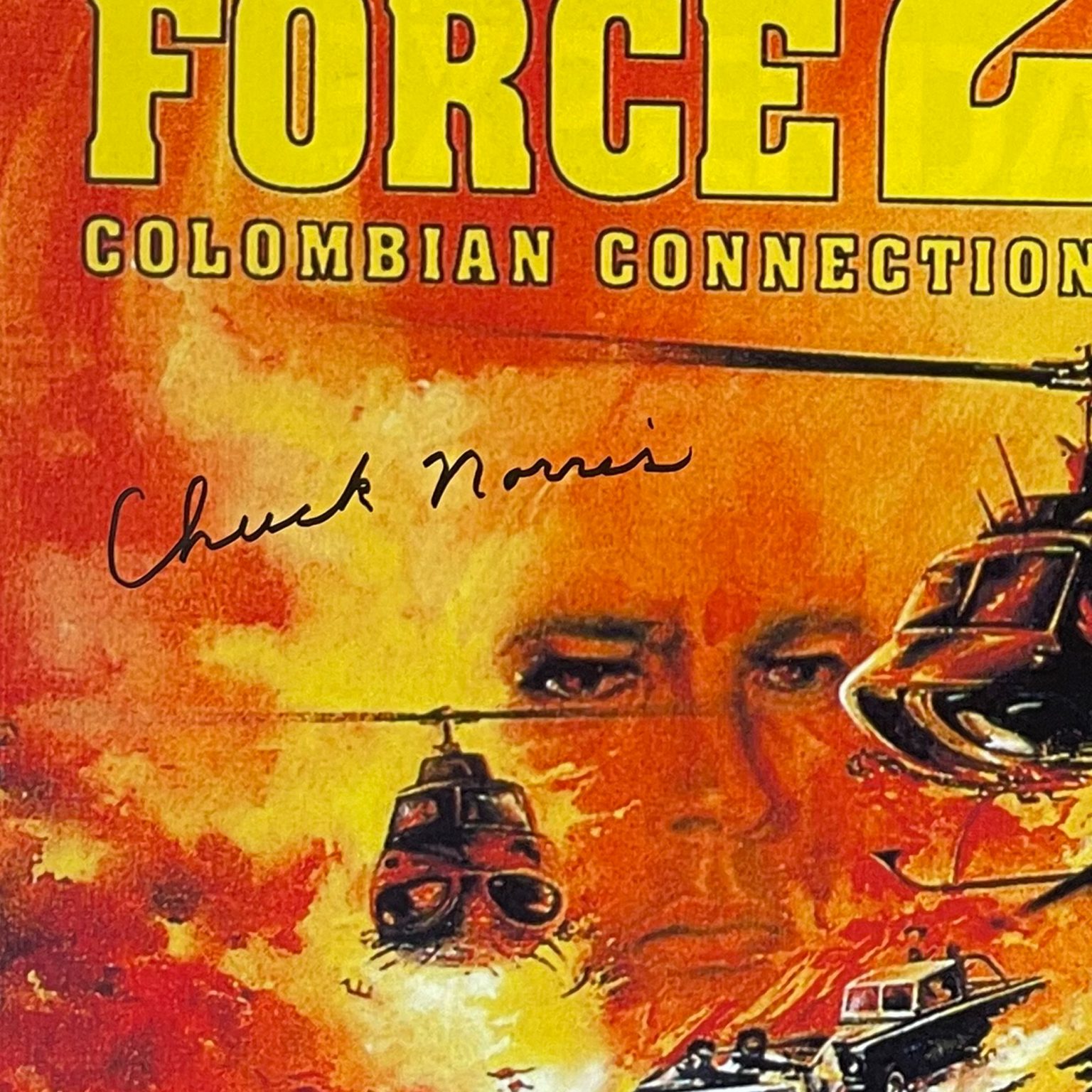 Chuck Norris - "Delta Force 2" Signed & Framed Canvas Movie Poster ...