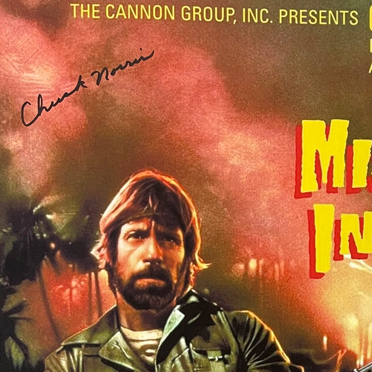 Chuck Norris - "Missing In Action" Signed & Framed Canvas Movie Poster ...