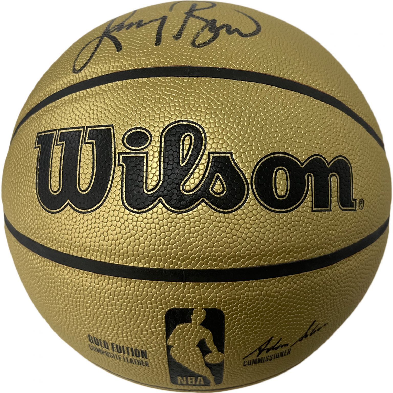 Basketball - Larry Bird Hand Signed Wilson Gold Basketball (Beckett ...
