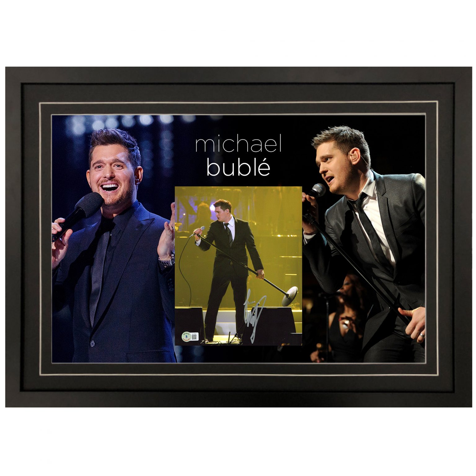 Music - Michael Buble Signed & Framed 8x10 Photo (Beckett Hologram ...