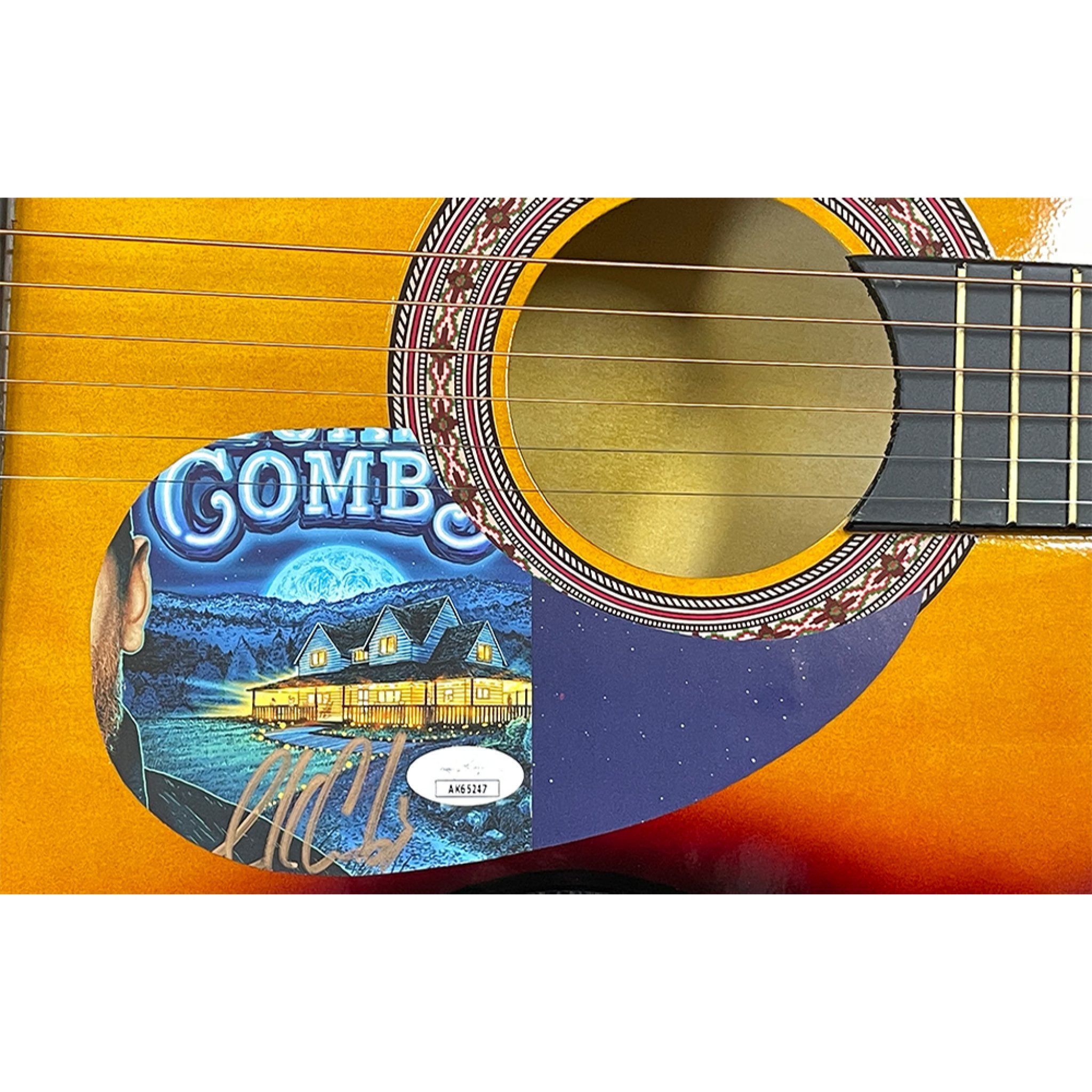 Music – Luke Combs Hand Signed Full Size Acoustic Guitar (JSA Hologram ...