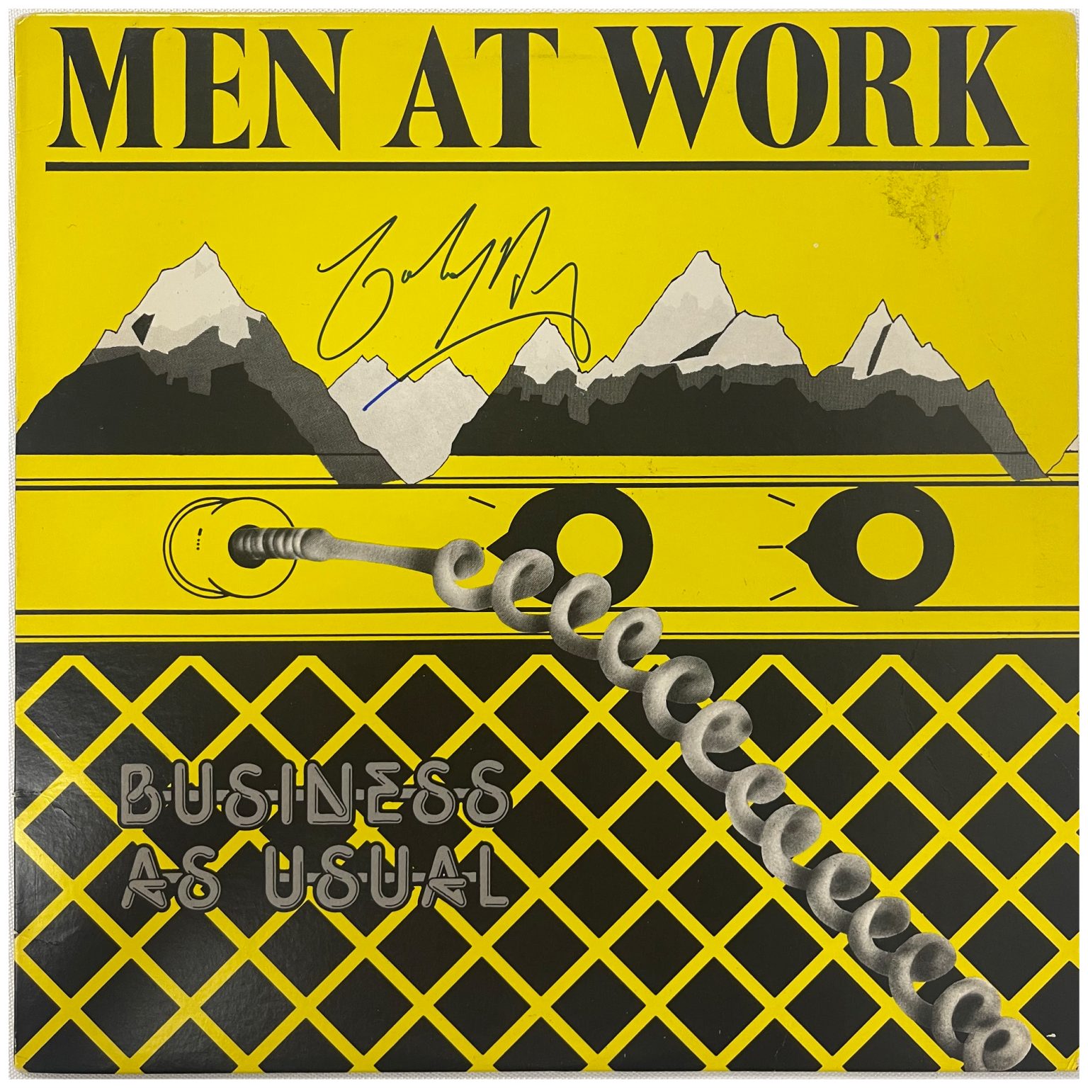 Men At Work - "Business As Usual" Colin Hay Signed & Framed Album Cover ...
