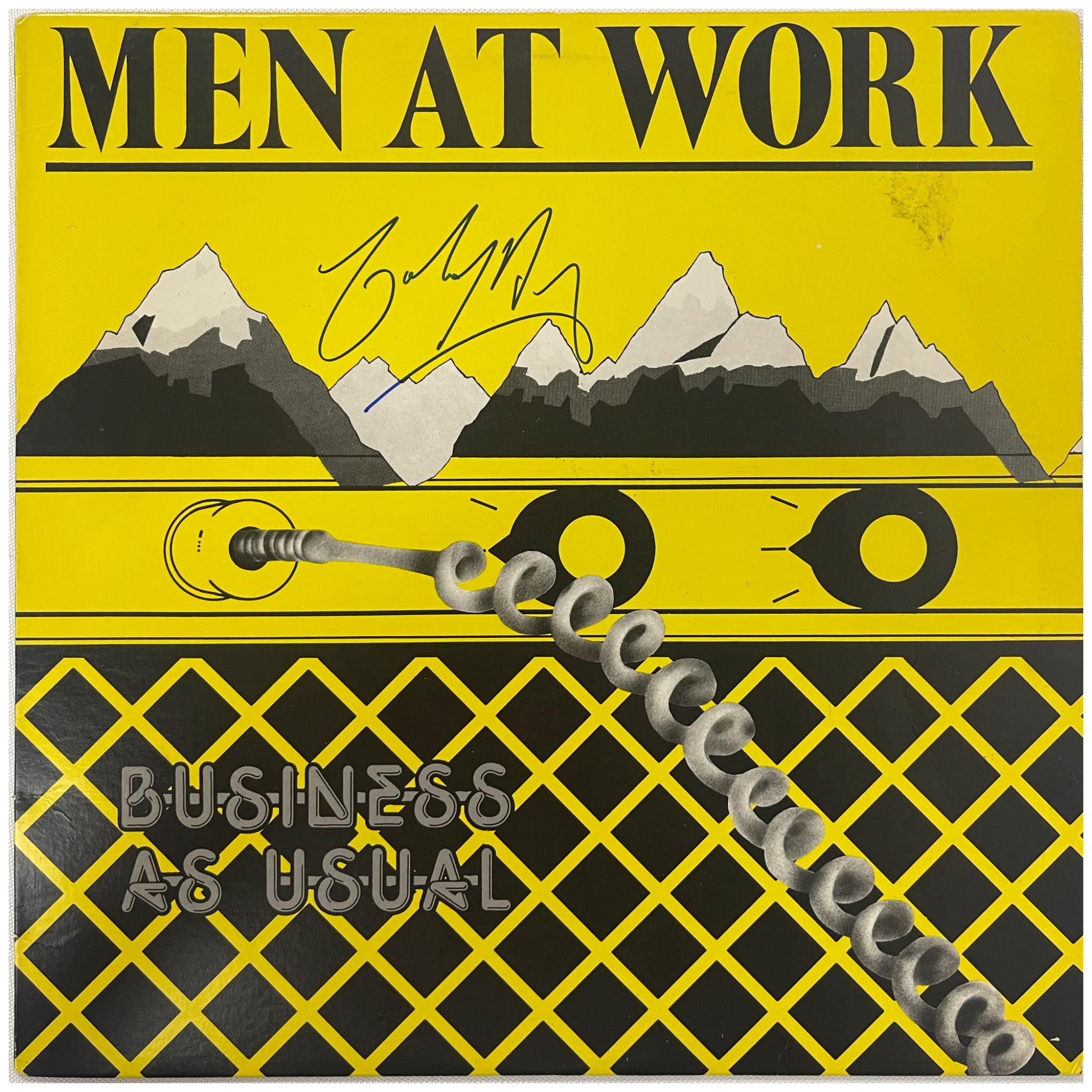 Men At Work - "Business As Usual" Colin Hay Signed & Framed Album Cover (Beckett Hologram ...