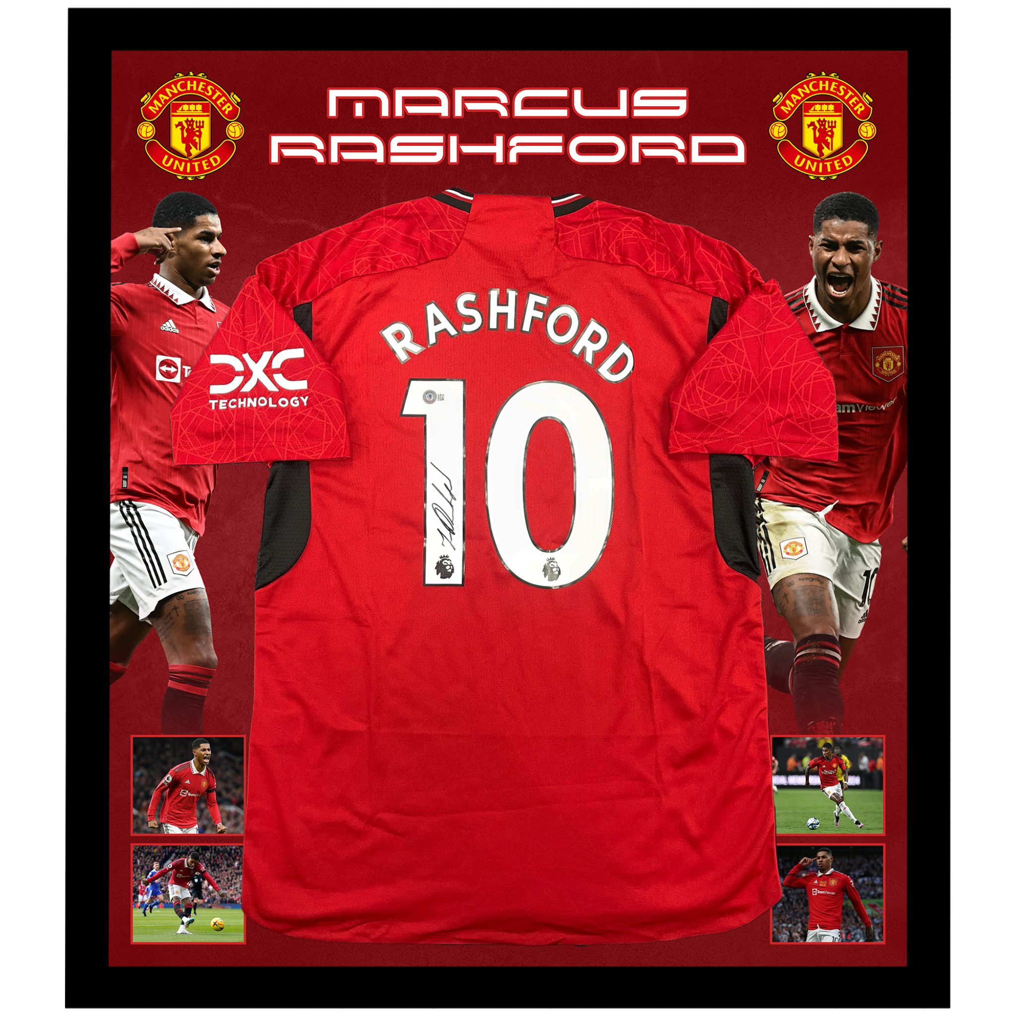 Soccer – Marcus Rashford Signed & Framed Manchester United Jersey ...